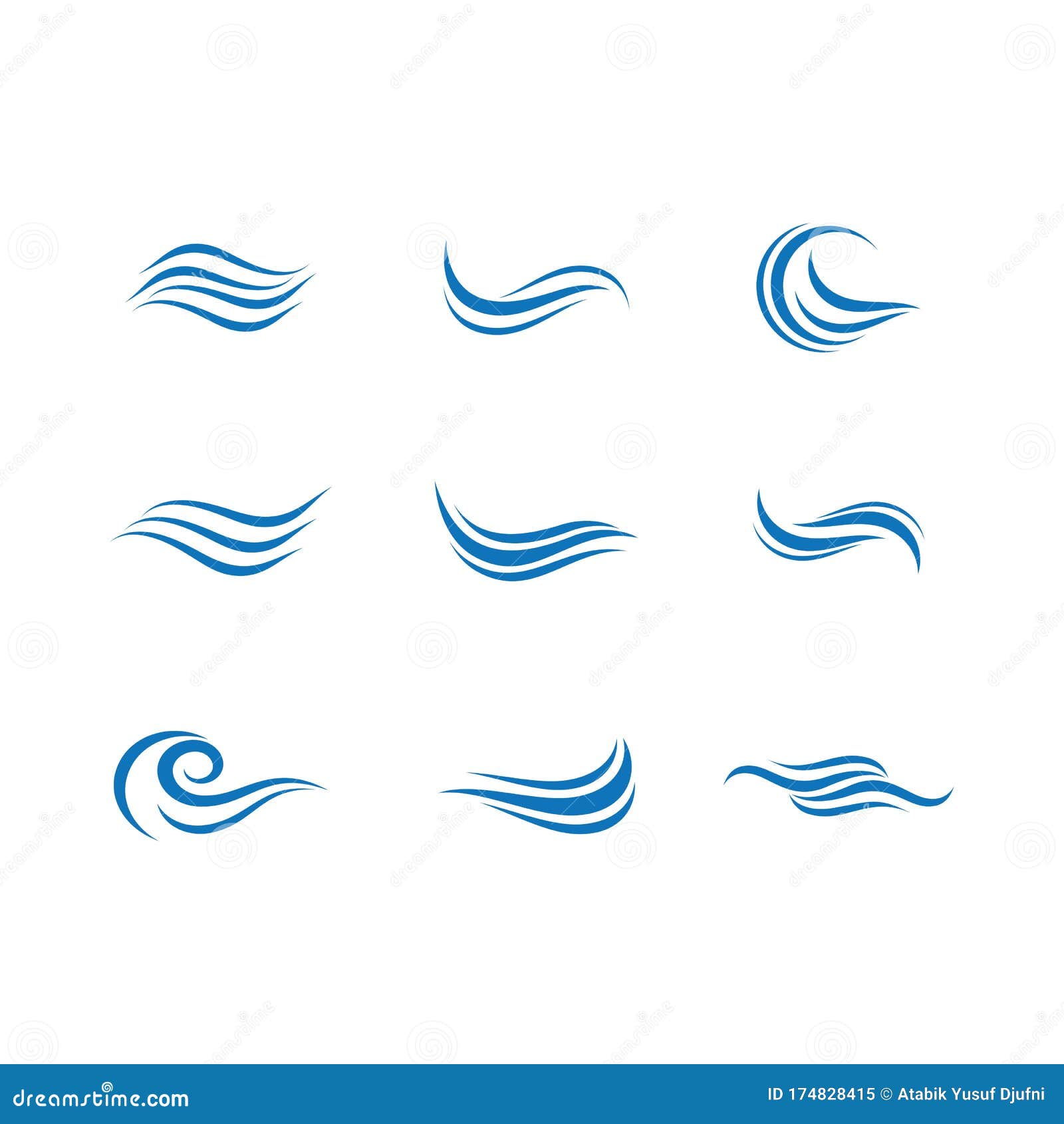 Wave symbol vector icon stock vector. Illustration of sailing - 174828415