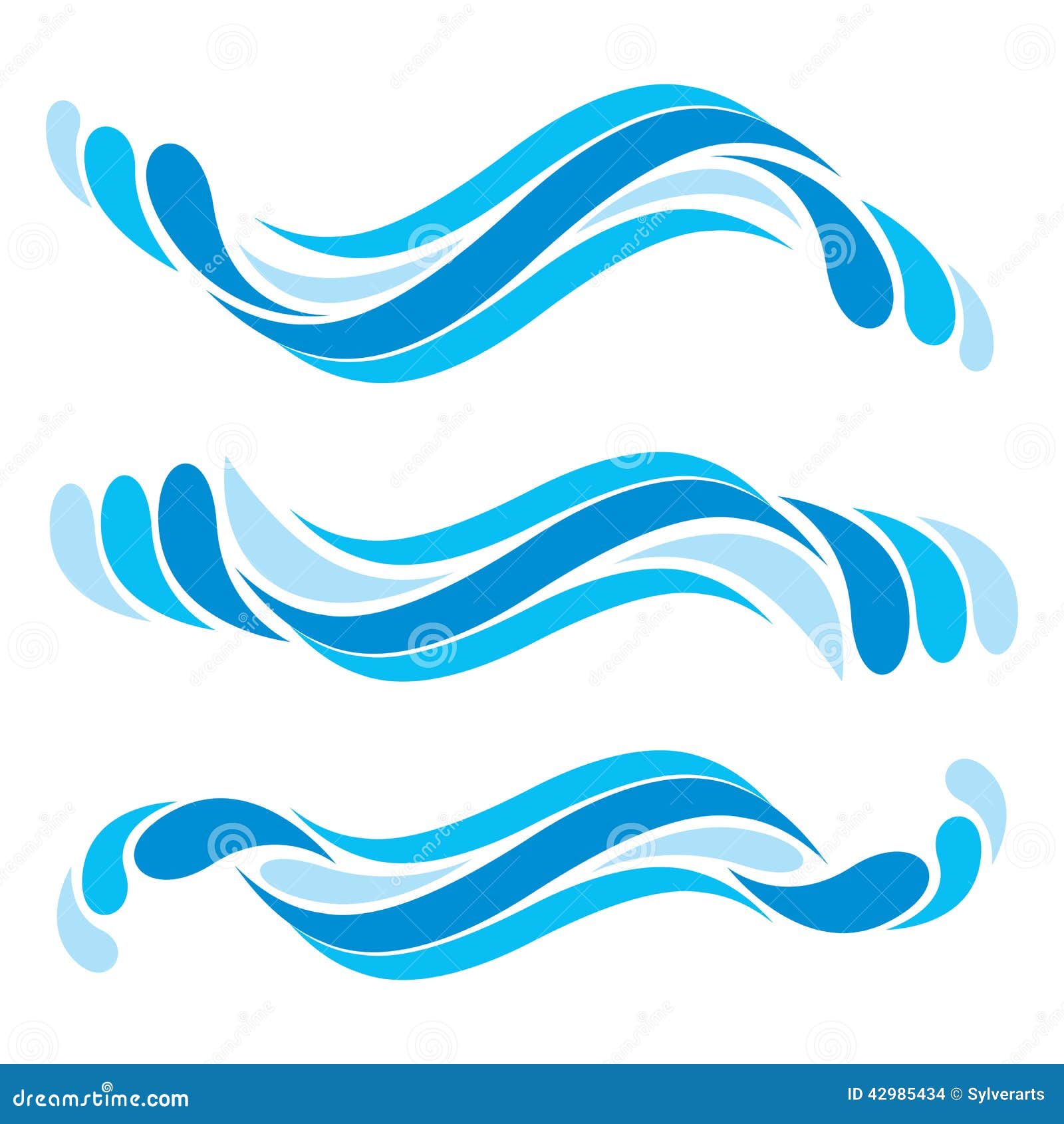 Wave symbols set. stock illustration. Illustration of design - 42985434