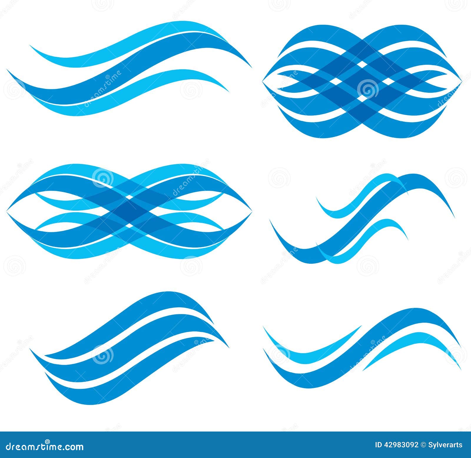 Wave symbols set, vector. stock vector. Illustration of navigation ...