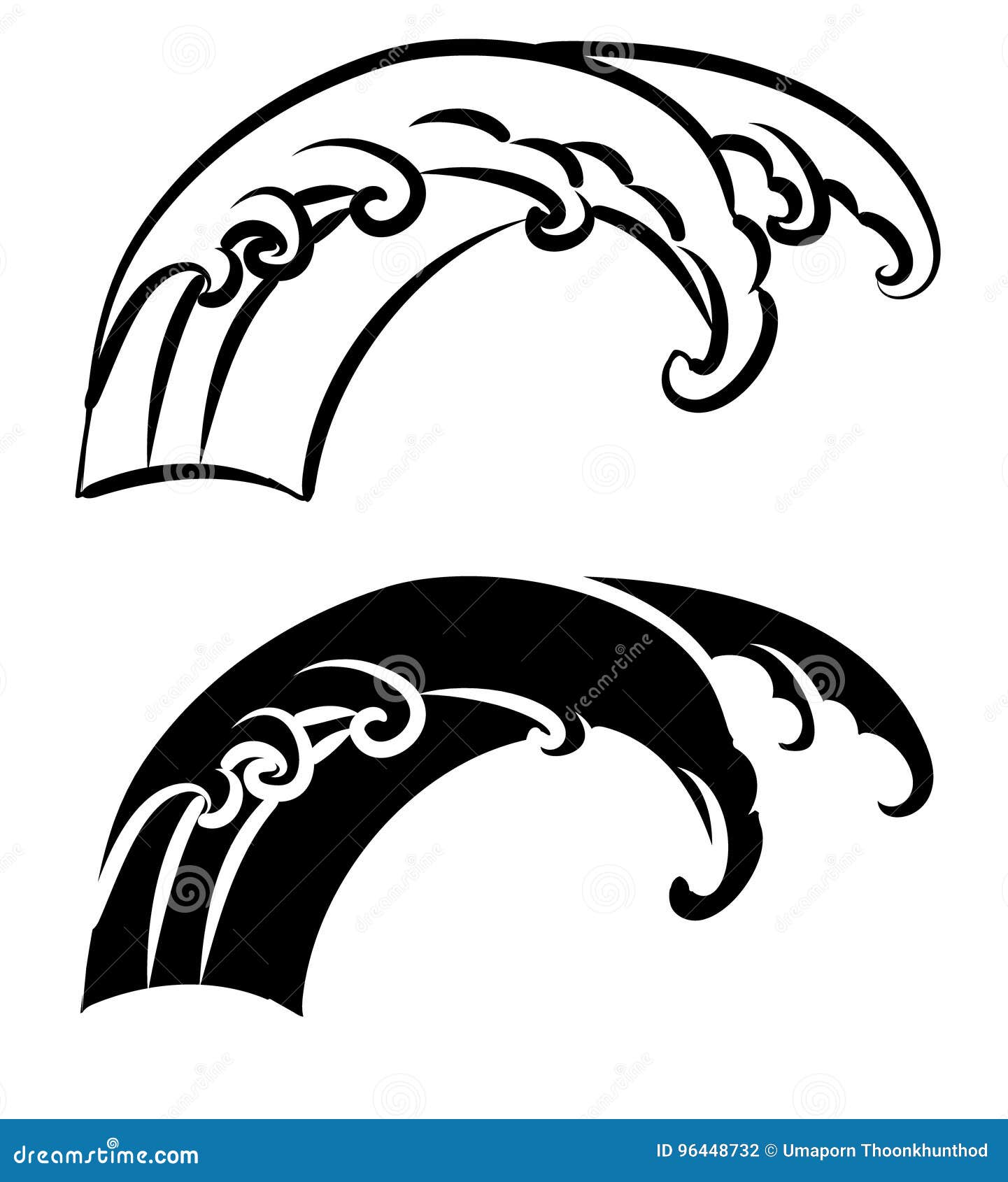 Tribal Wave Tattoo Designs