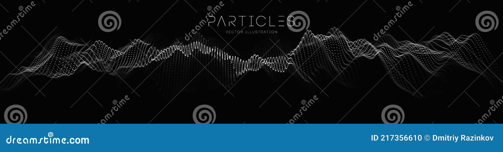 Wave Technology Background. Music Particle Abstract Tech Illustration ...