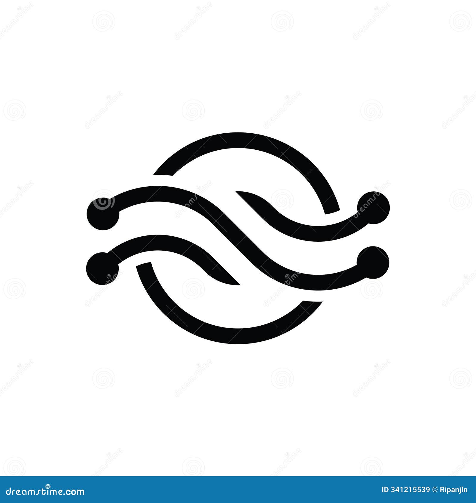 Wave Technology Logo Design Stock Illustration - Illustration of wave ...