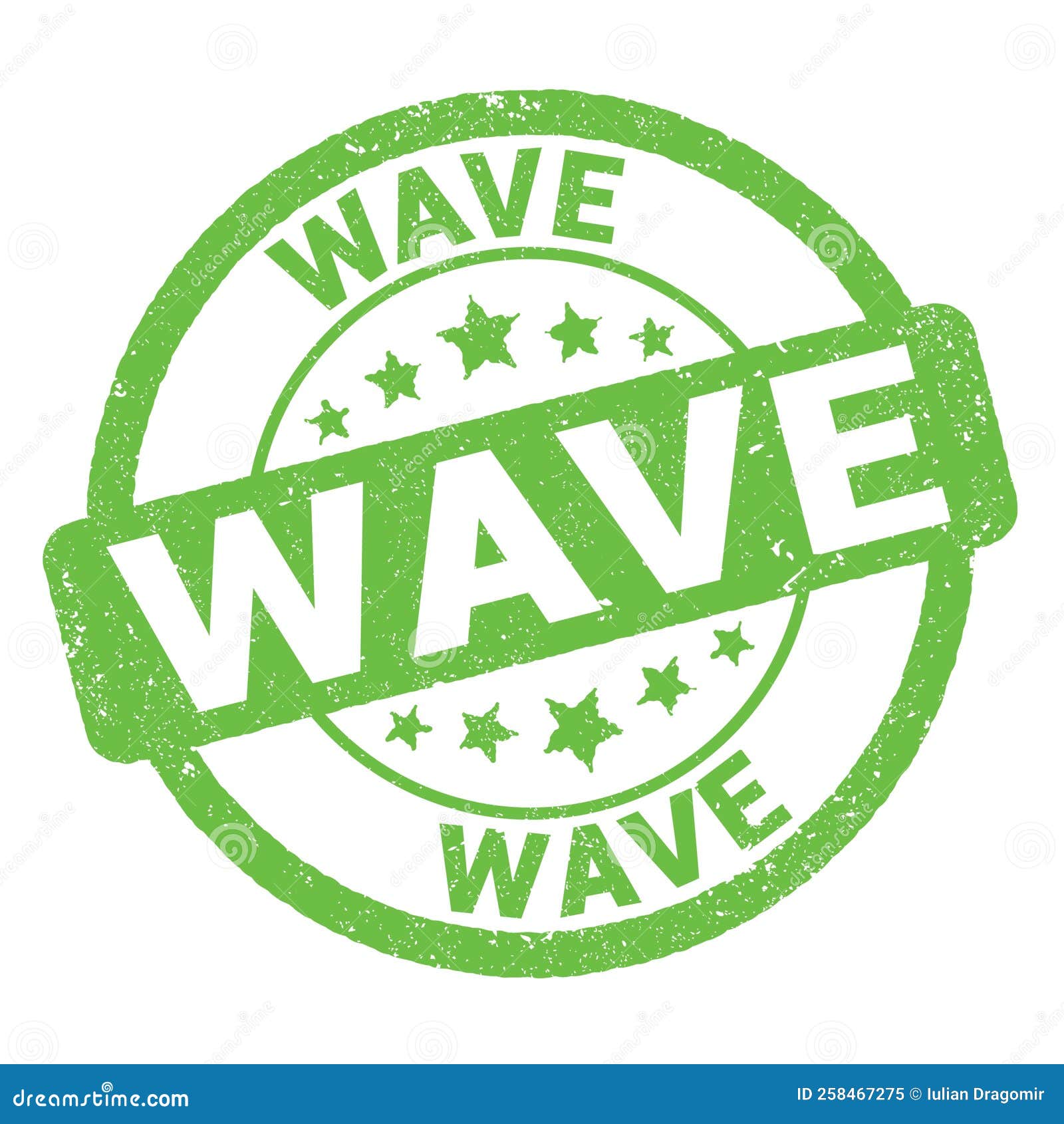WAVE Text Written on Green Stamp Sign Stock Illustration - Illustration ...