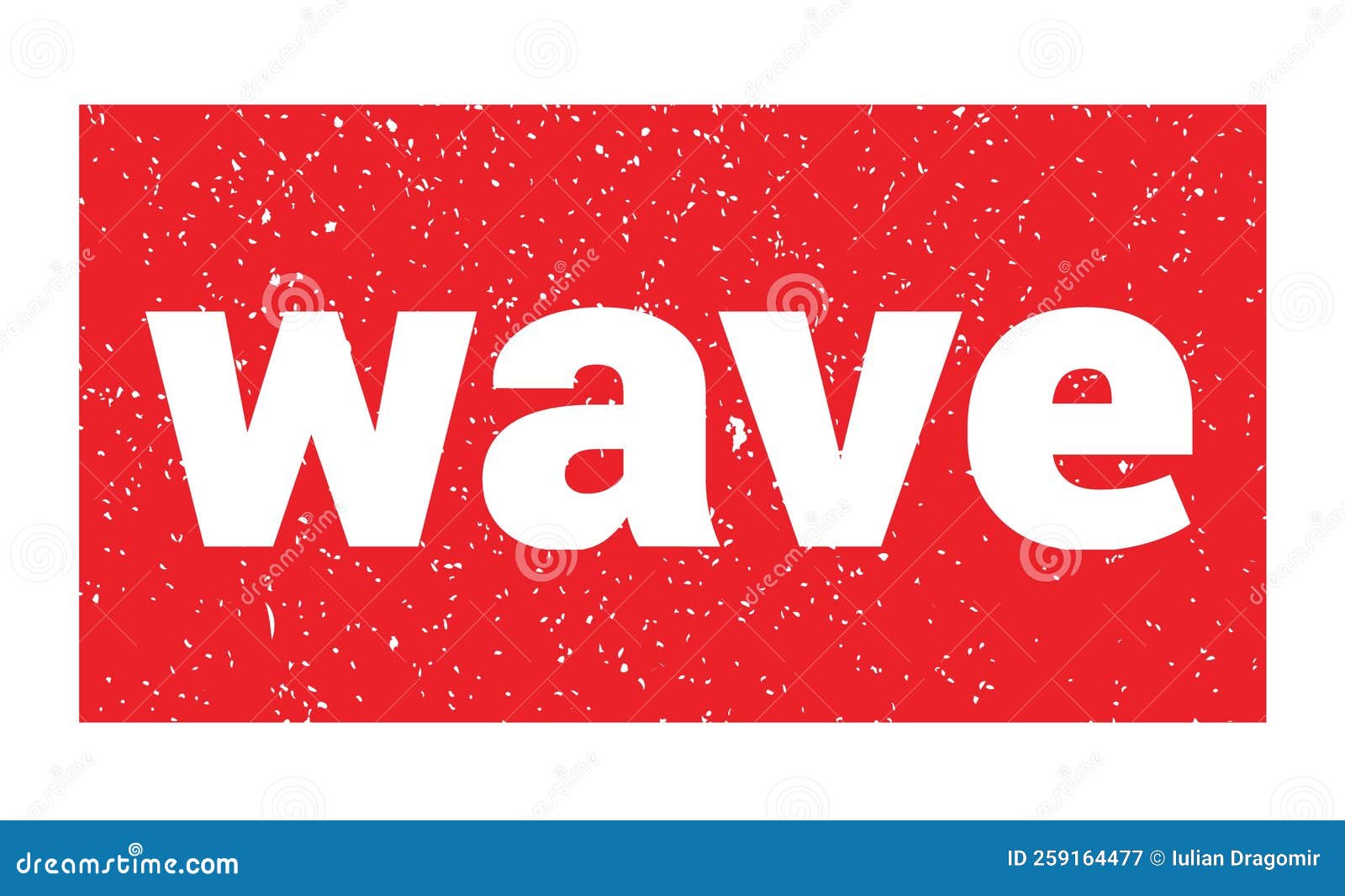 Wave Text Written on Red Stamp Sign Stock Illustration - Illustration ...