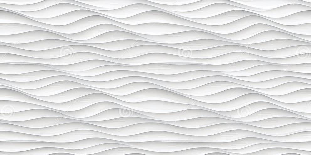 Wave Texture Design on White Background, Abstract Vector Stock ...