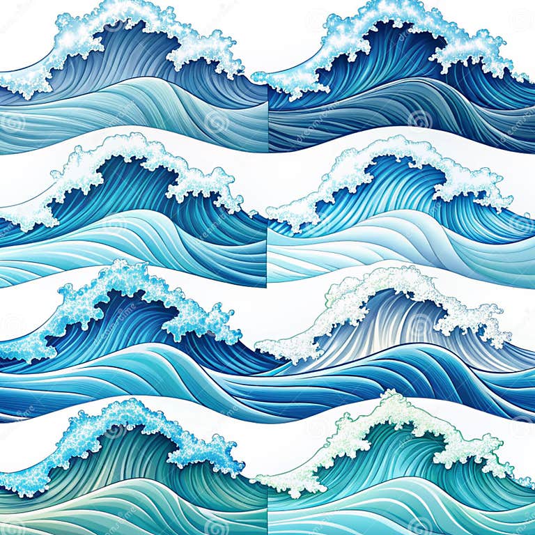 Wave Texture Design on White Background, Abstract Vector Stock ...