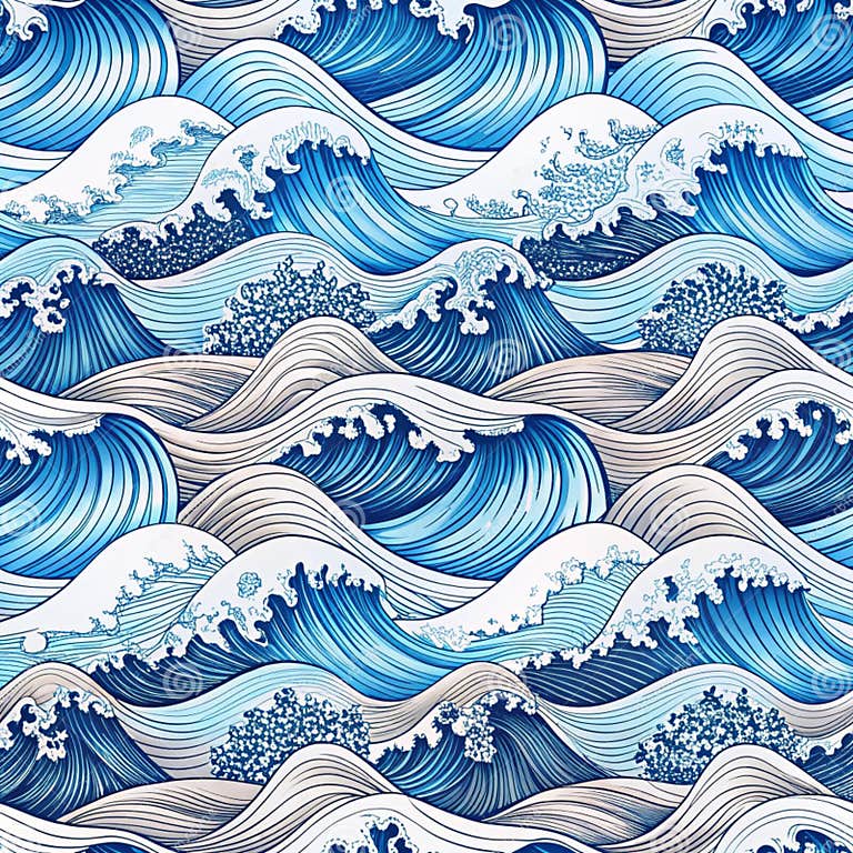 Wave Texture Design on White Background, Abstract Vector Stock ...