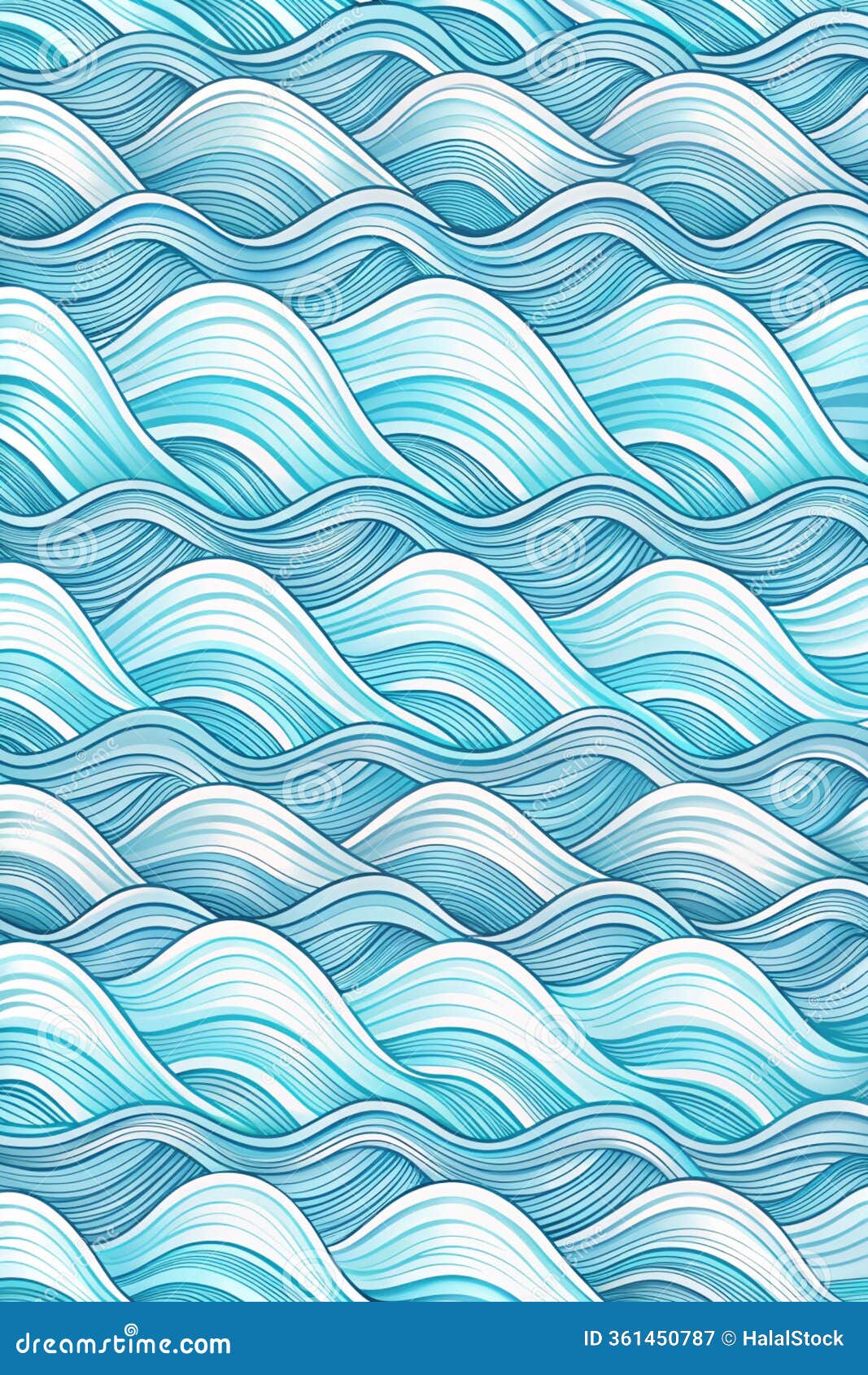 Wave Texture Design on White Background, Abstract Vector Stock ...