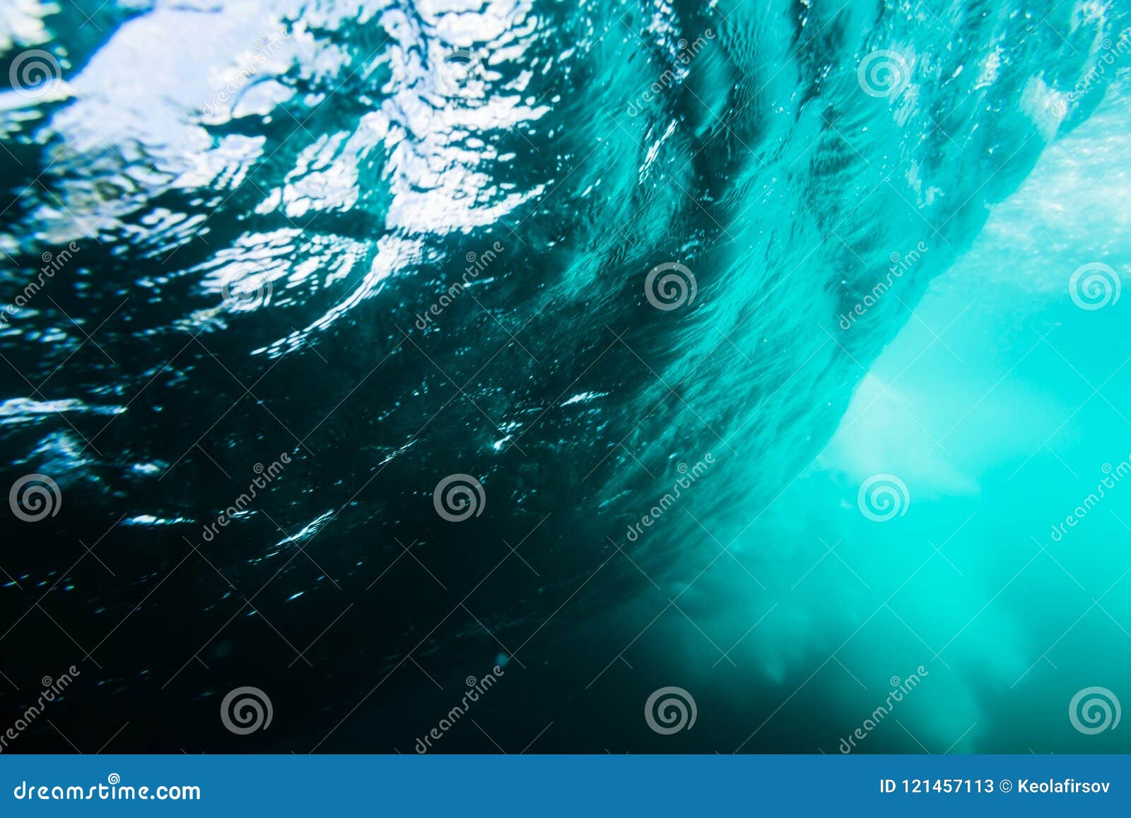 Beautiful Barrel Wave is Underwater in Ocean Stock Image - Image of ...