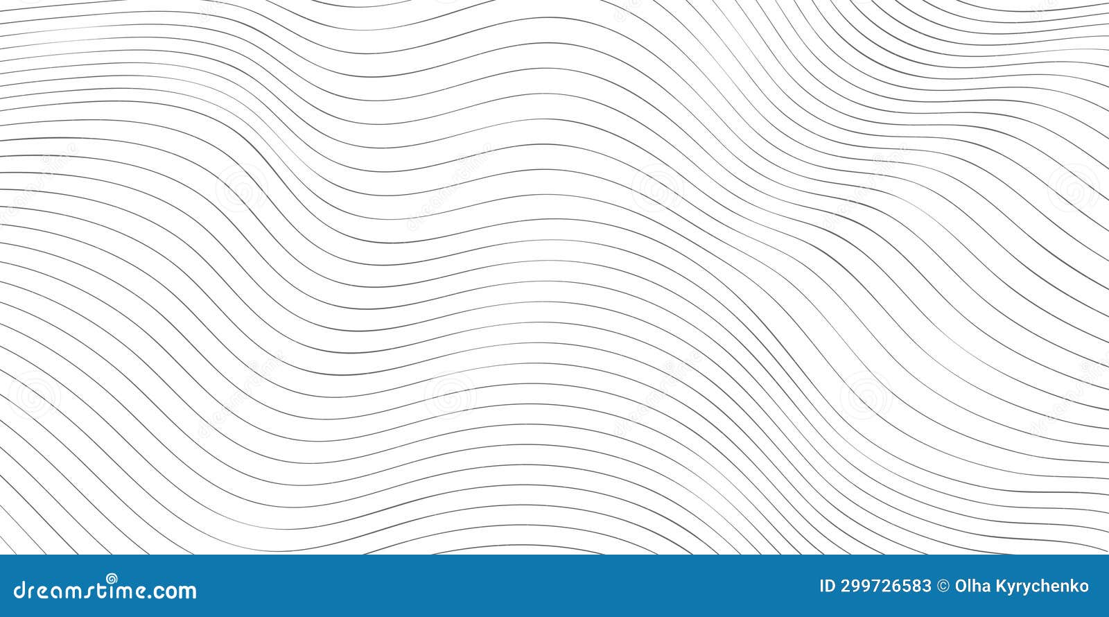 Wavy Thin Lines Pattern. Simple Abstract Optical Illusion Background ...