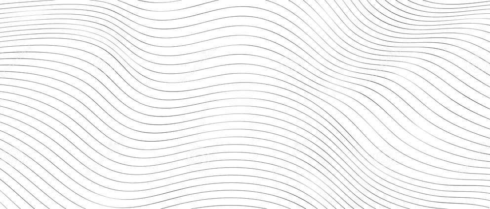 Wavy Thin Lines Pattern. Minimal Abstract Geometric Background, Optical ...