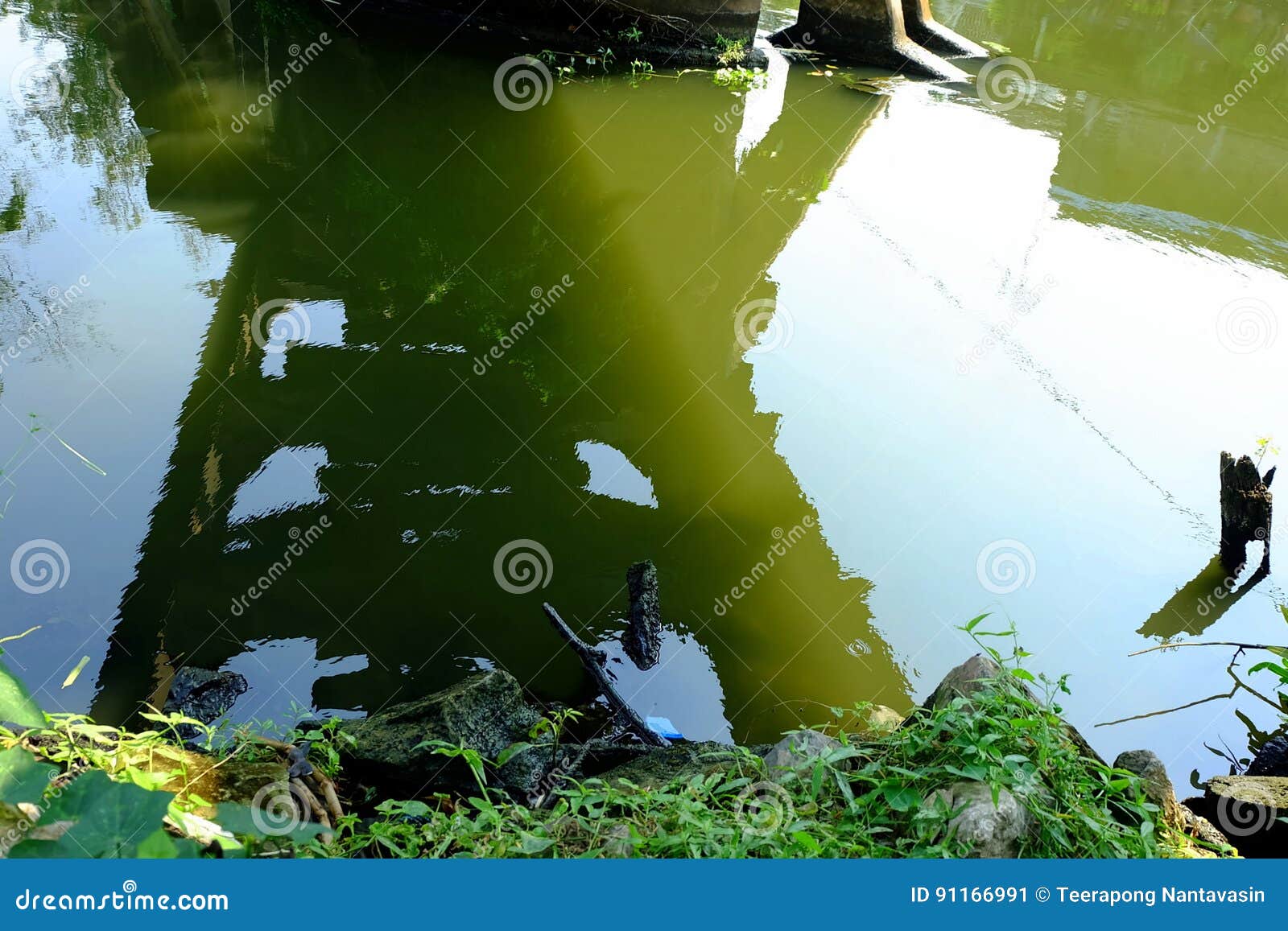 Wave Train Track on Water Reflection. Stock Image - Image of iron ...