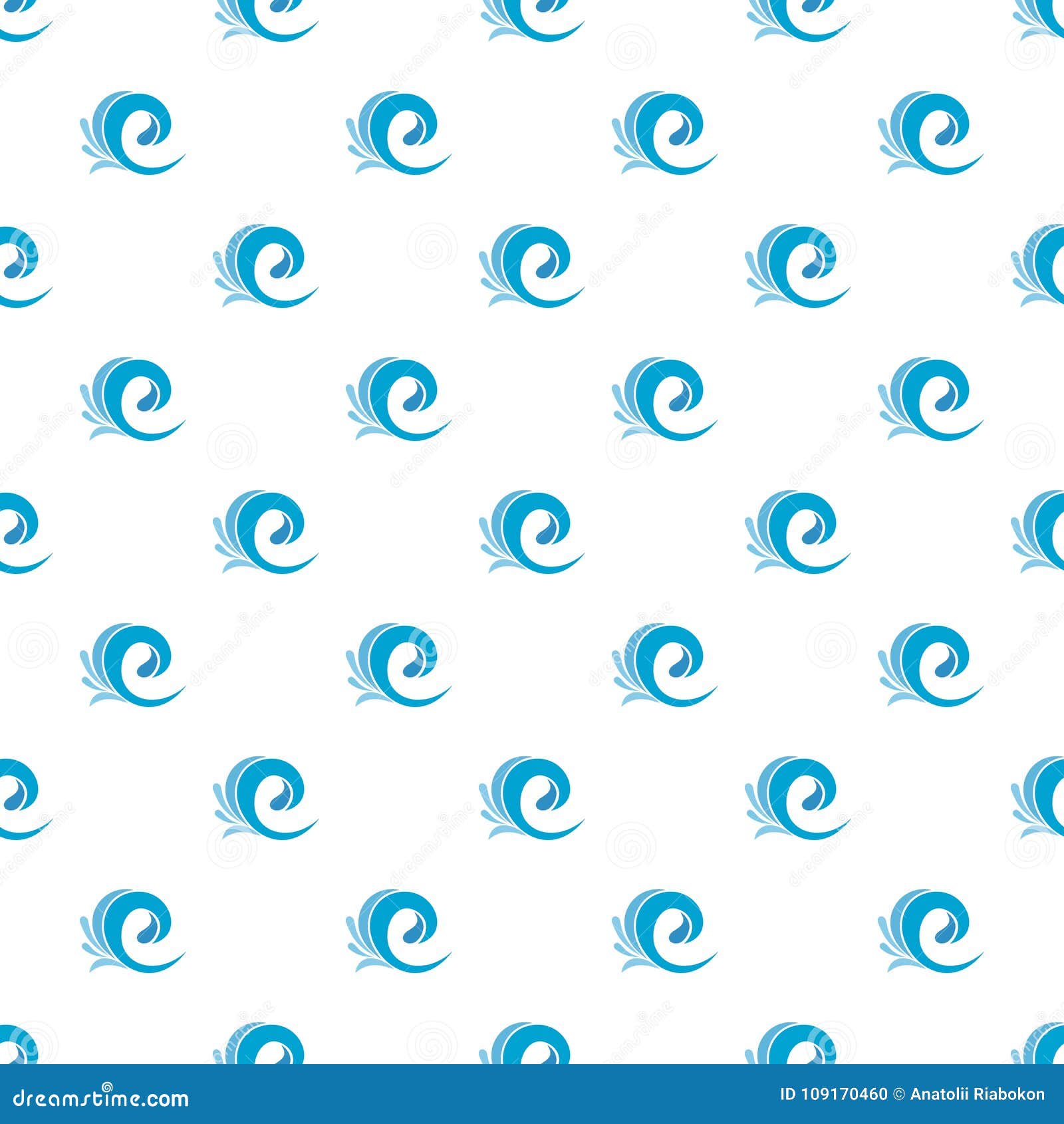 Wave Tsunami Pattern Seamless Stock Vector - Illustration of design ...