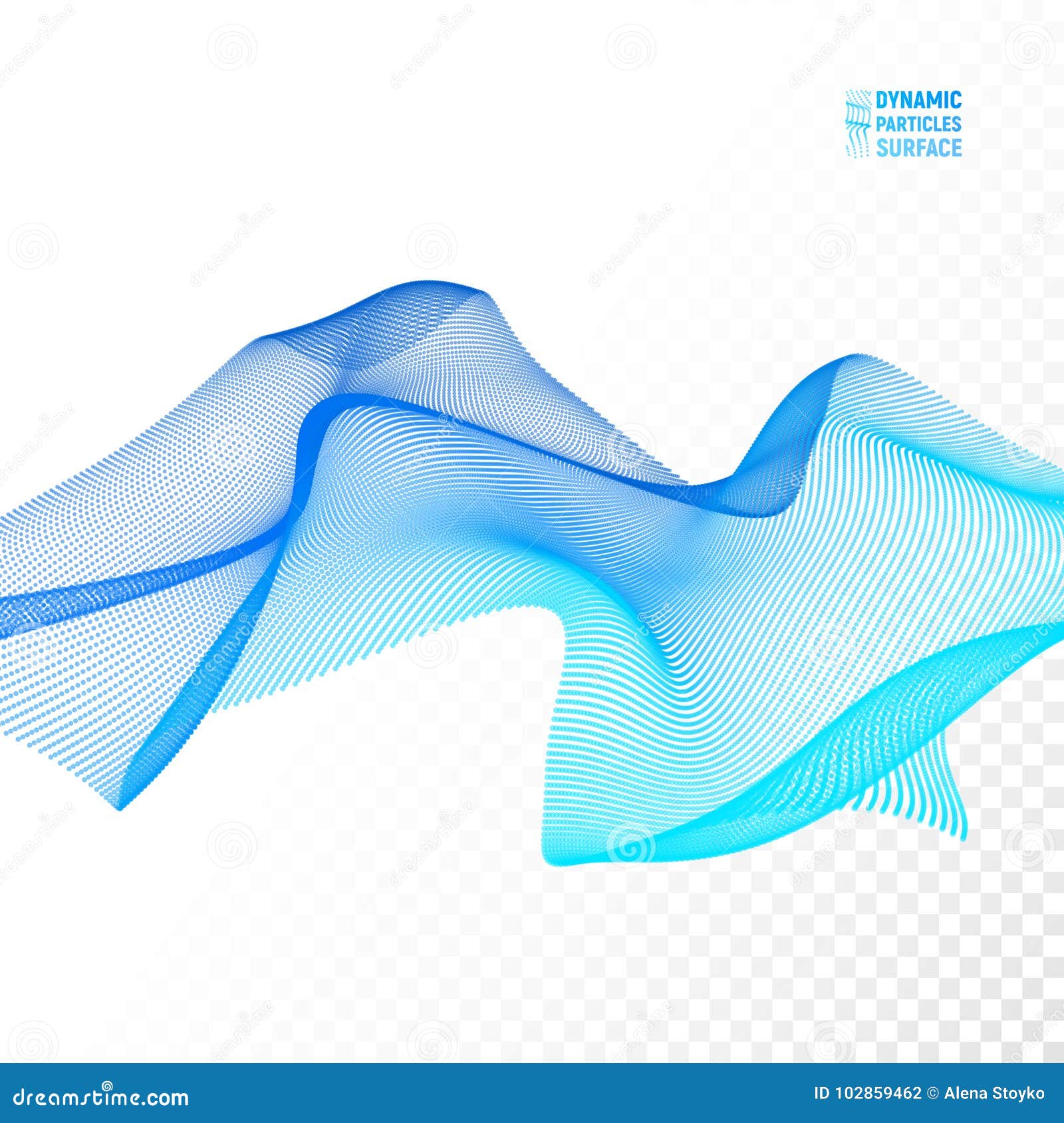 Wave Vector Background. Ripple Grid. Abstract Illustration. 3D ...