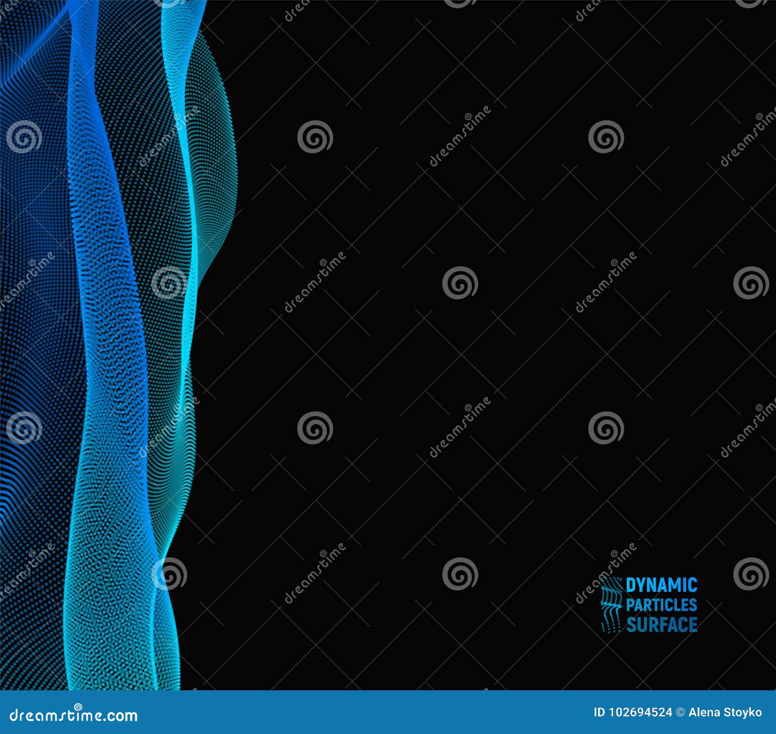 Wave Vector Background. Ripple Grid. Abstract Illustration. 3D ...