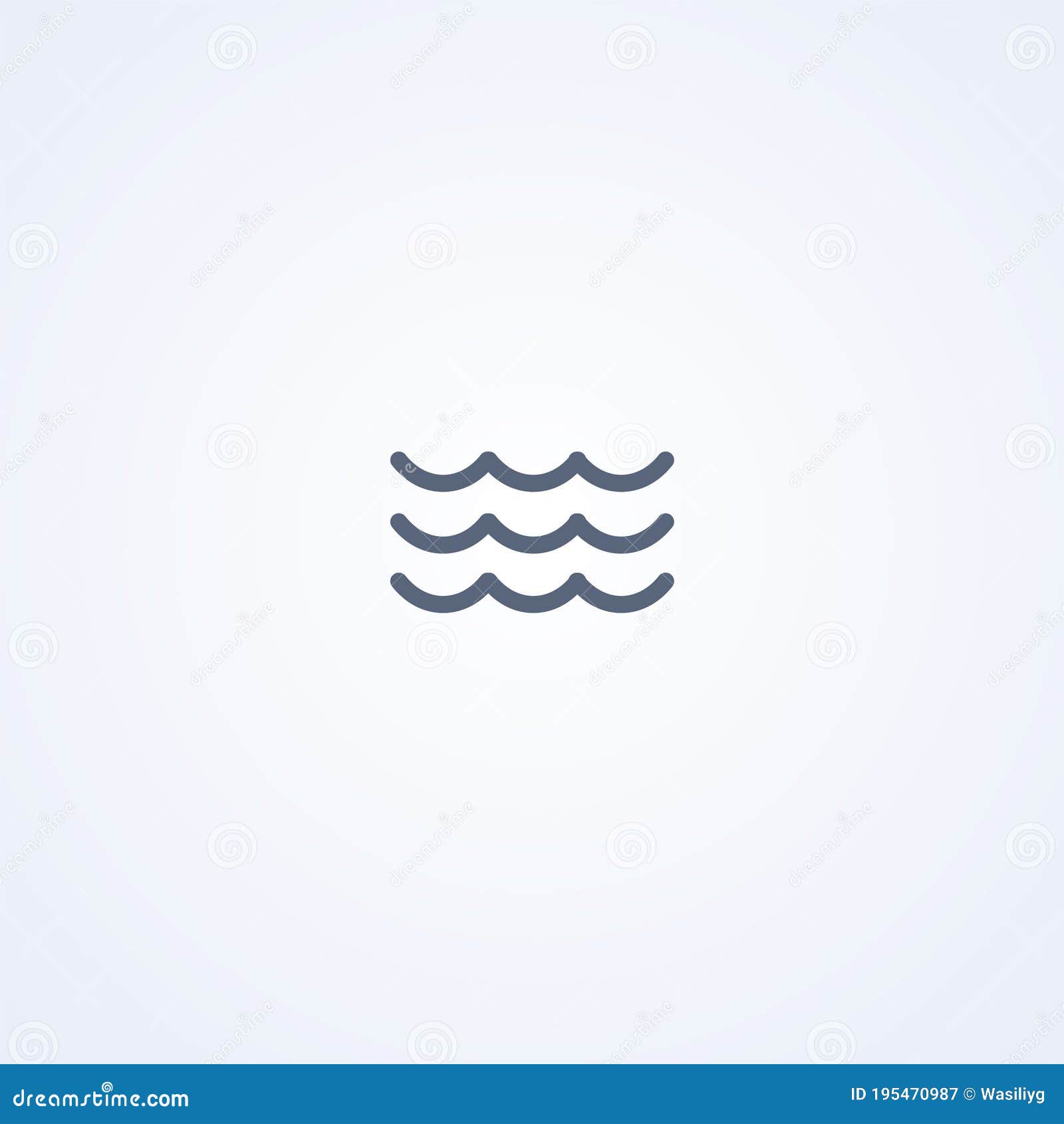 Wave, Vector Best Gray Line Icon Stock Vector - Illustration of oceanic ...