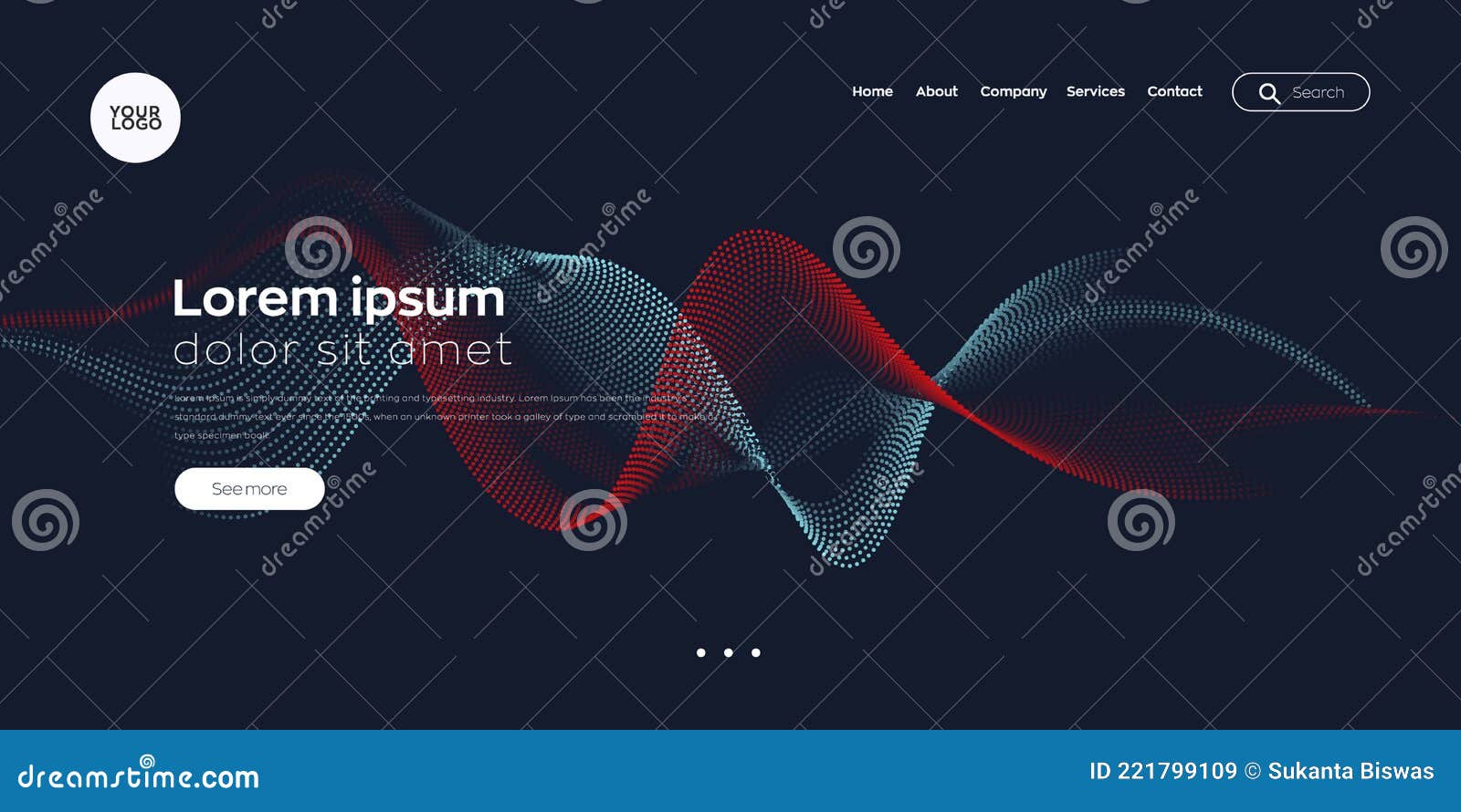 Wave Vector Element with Abstract Colorful Gradient Lines for Website, Banner and Brochure ...