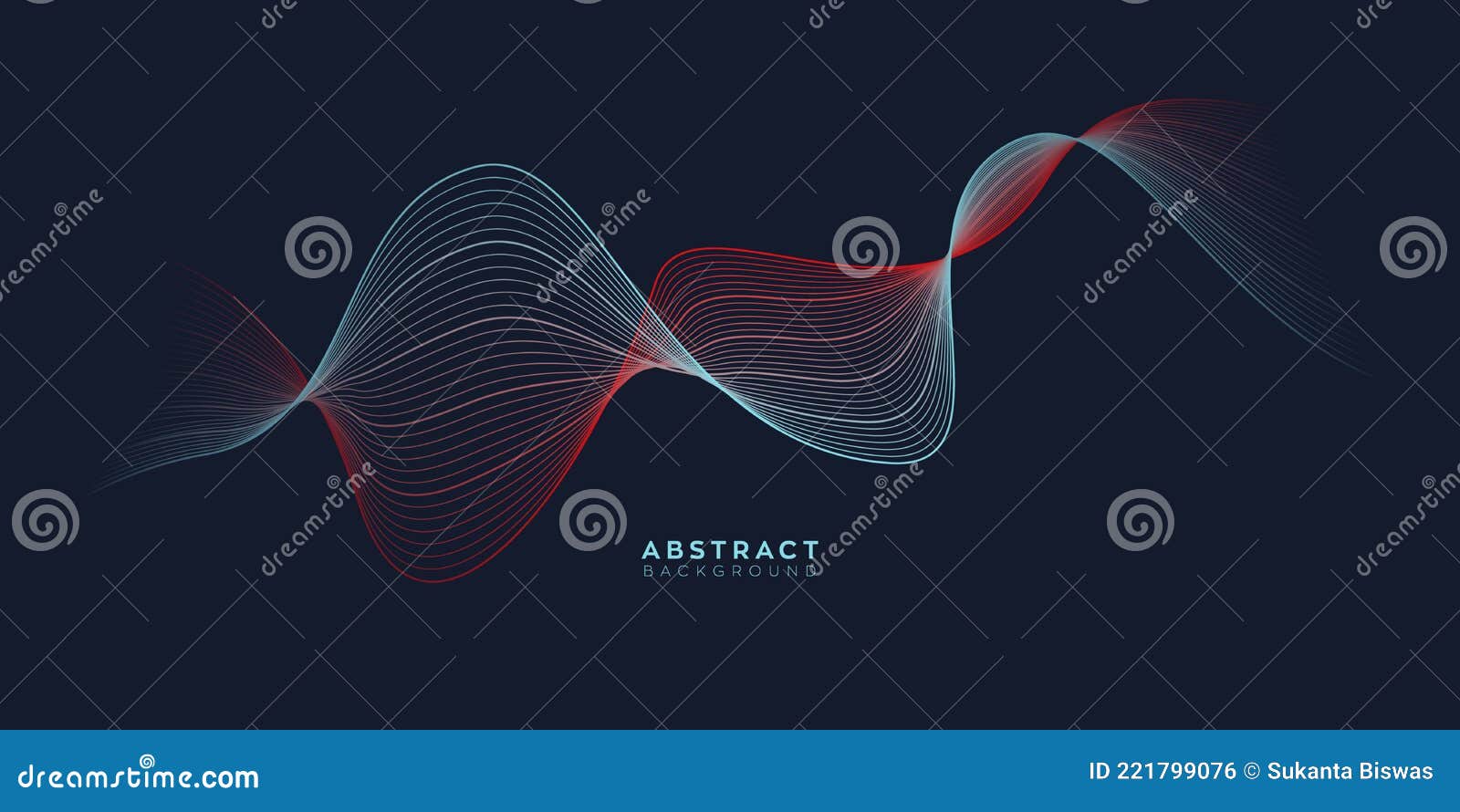 Wave Vector Element with Abstract Colorful Gradient Lines for Website, Banner and Brochure ...