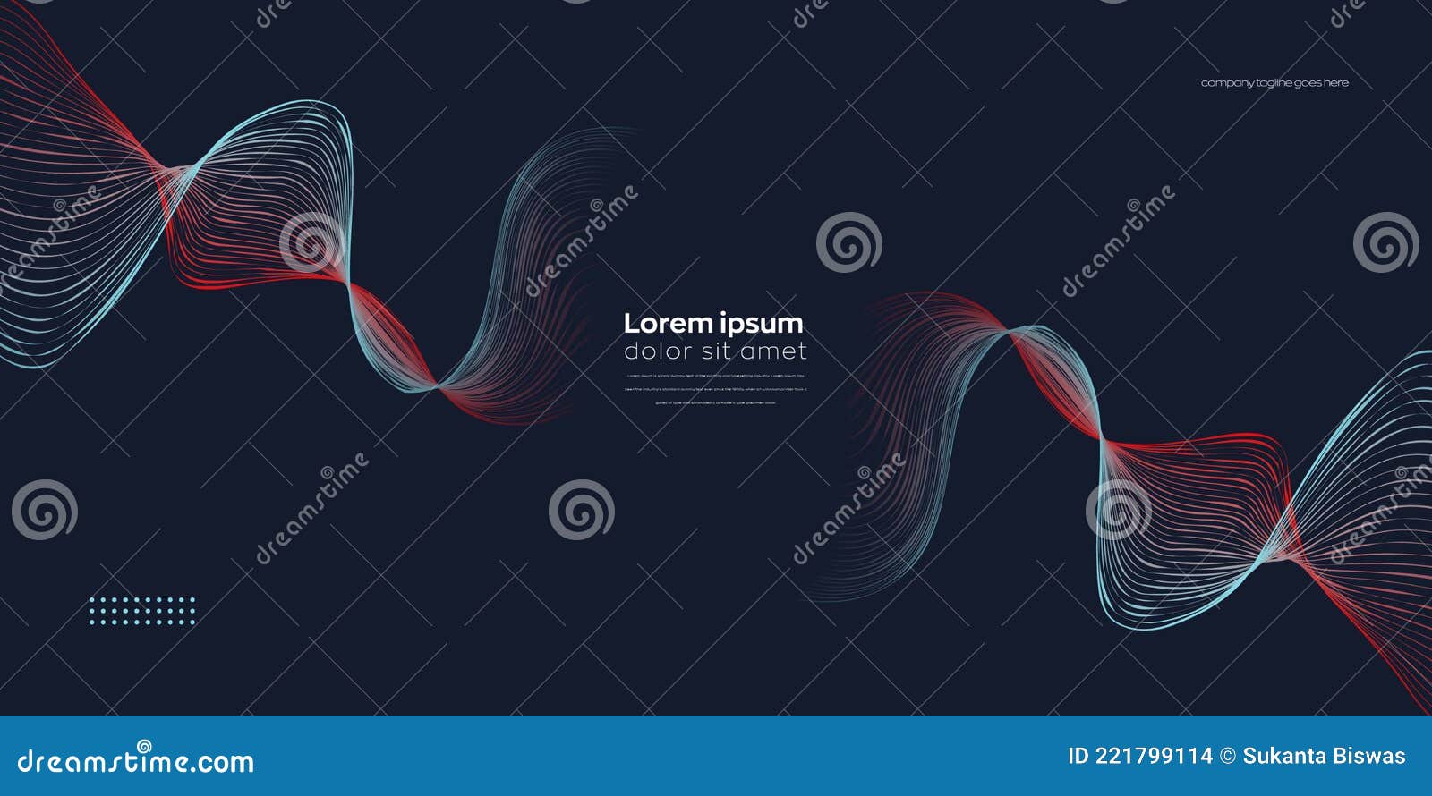 Wave Vector Element with Abstract Colorful Gradient Lines for Website, Banner and Brochure ...