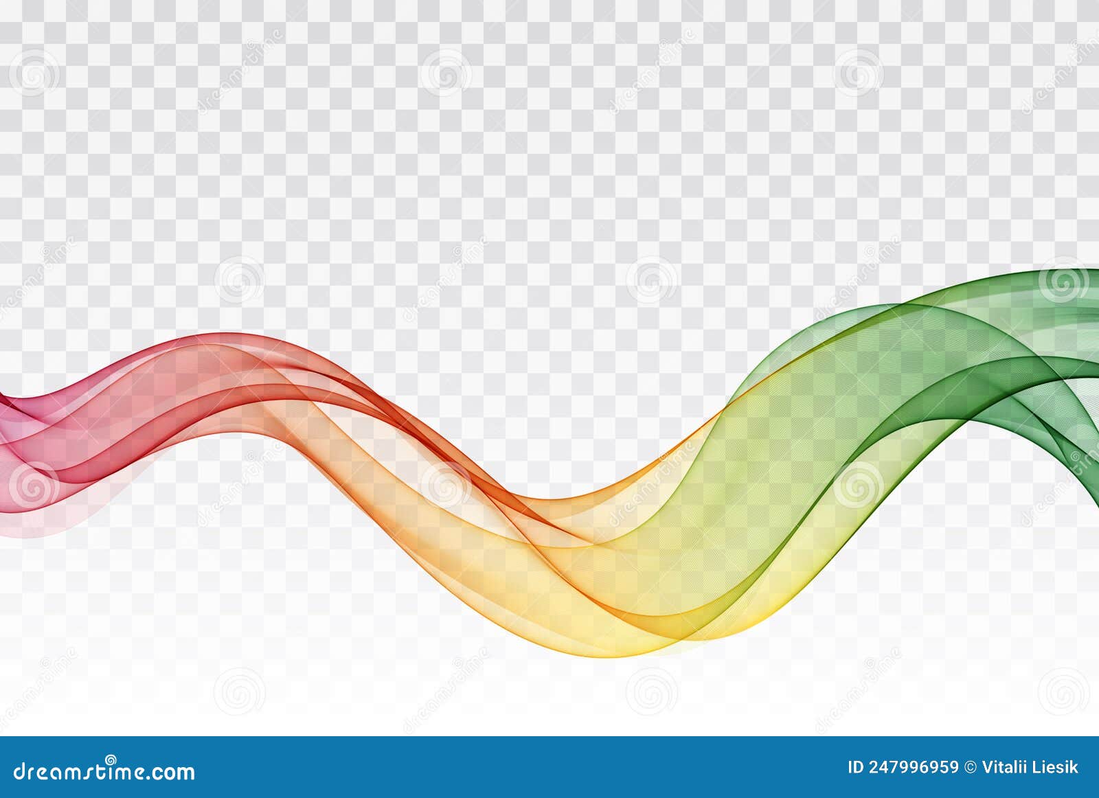 Wave Element with Colorful Gradient Lines. Curve Flow Motion ...