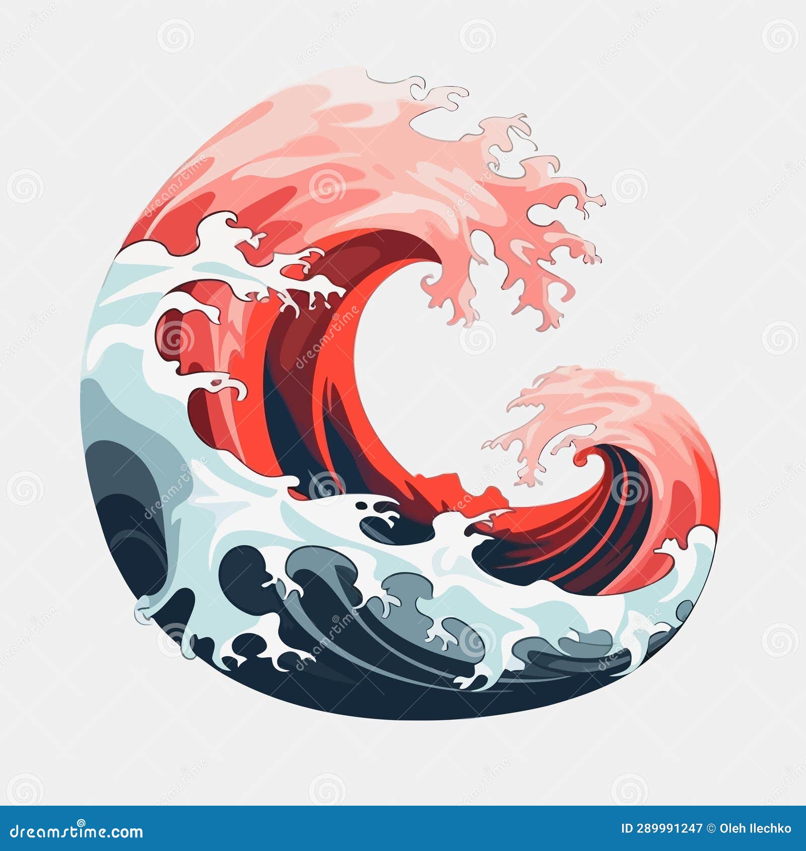 Wave Vector Flat Minimalistic Asset Isolated Illustration Stock ...