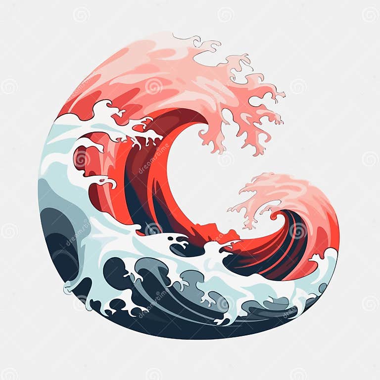 Wave Vector Flat Minimalistic Asset Isolated Illustration Stock ...