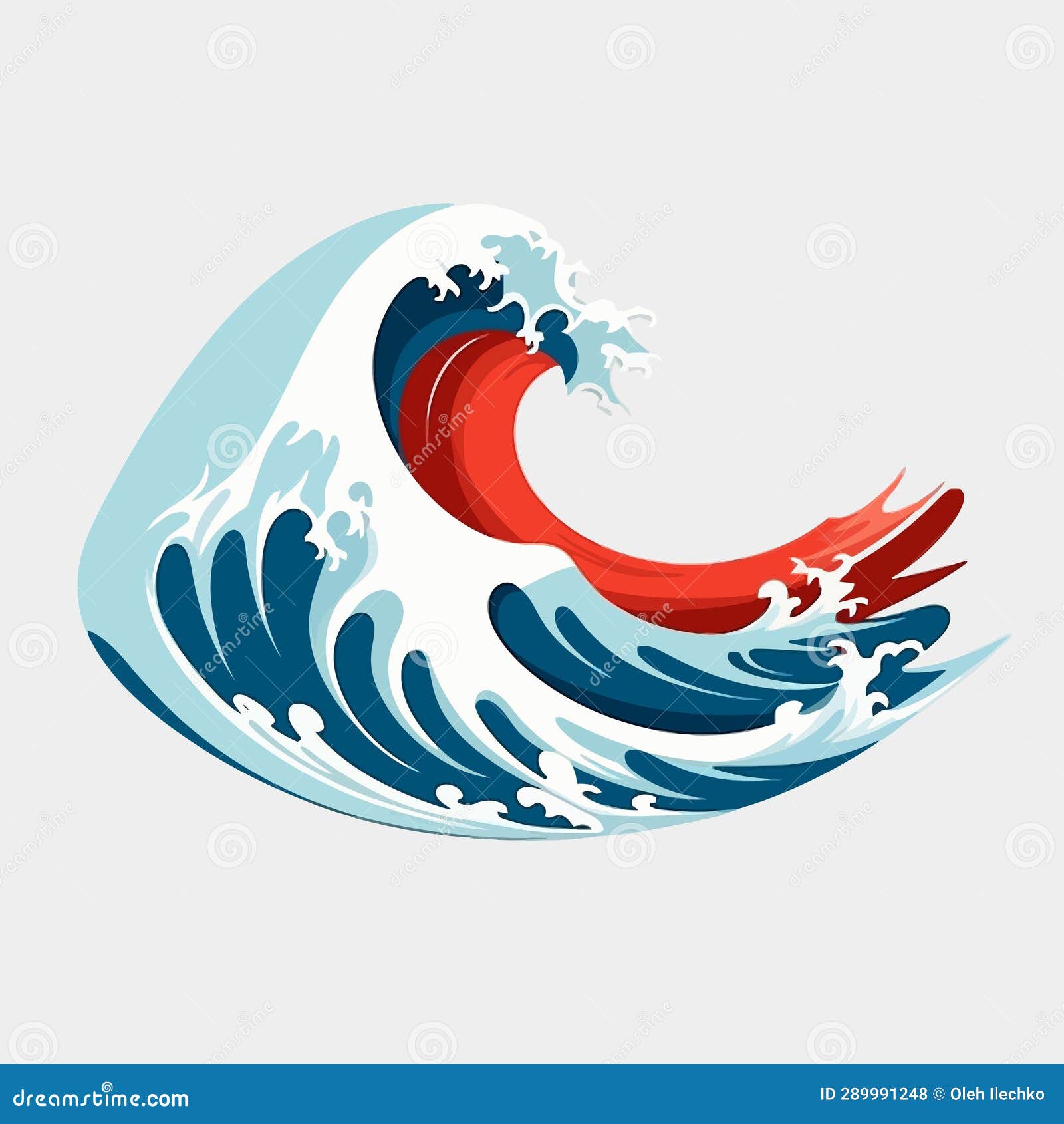 Wave Vector Flat Minimalistic Asset Isolated Illustration Stock ...