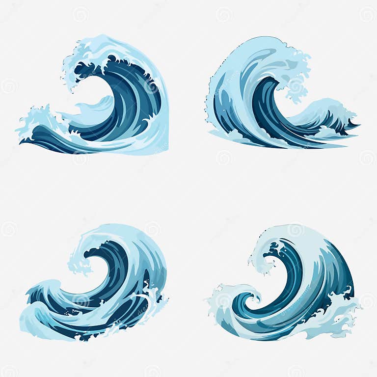Wave Vector Flat Minimalistic Asset Isolated Illustration Stock ...