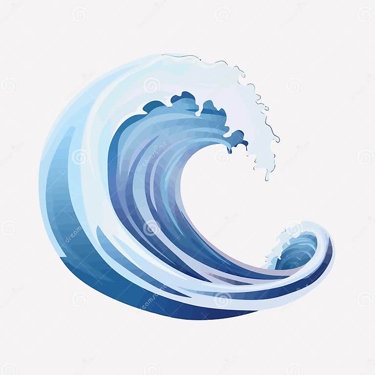 Wave Vector Flat Minimalistic Asset Isolated Illustration Stock ...