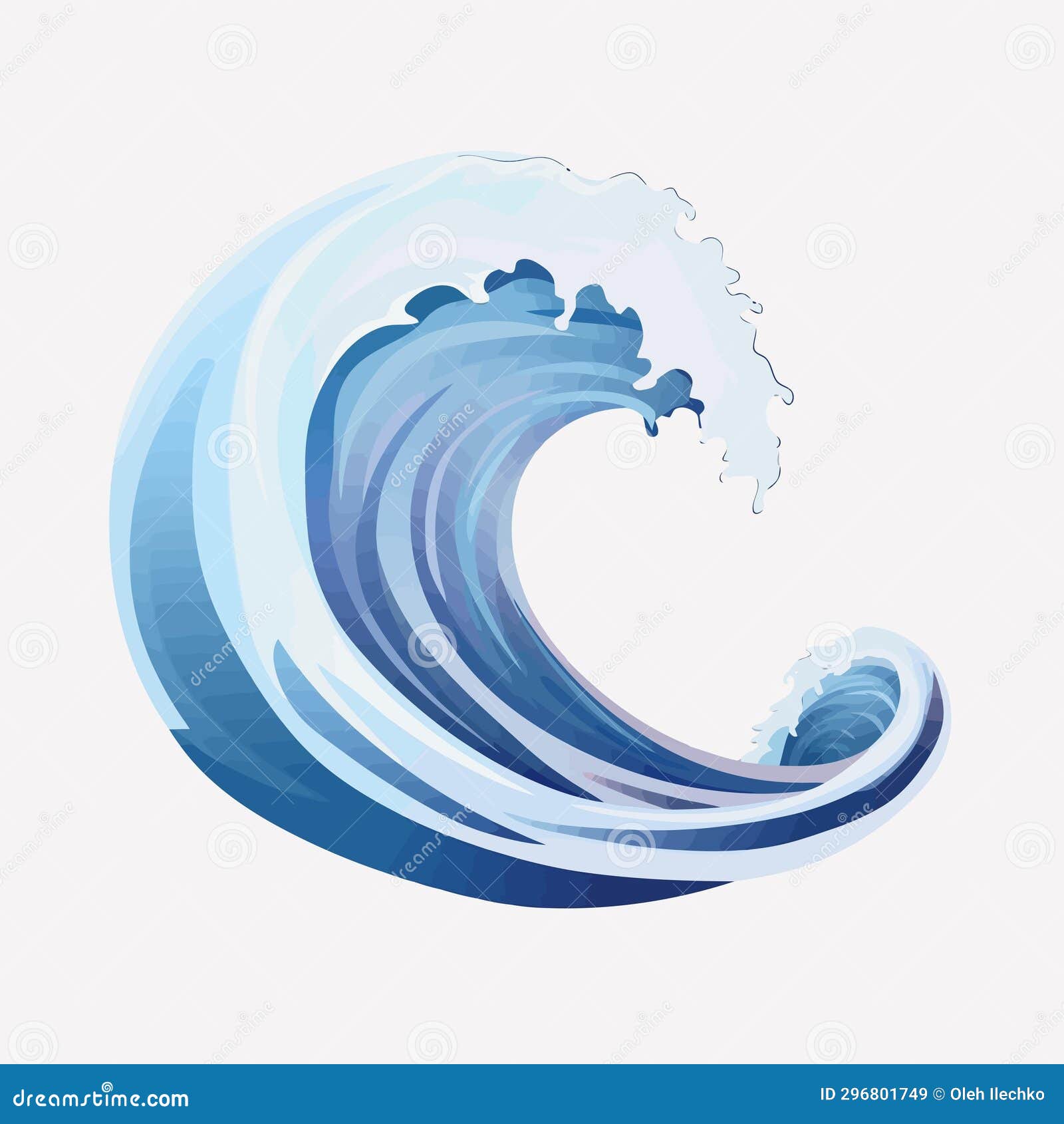 Wave Vector Flat Minimalistic Asset Isolated Illustration Stock ...