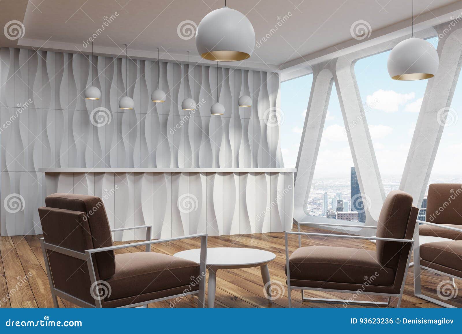 Wave Waiting Area, Reception, Brown Stock Illustration - Illustration ...