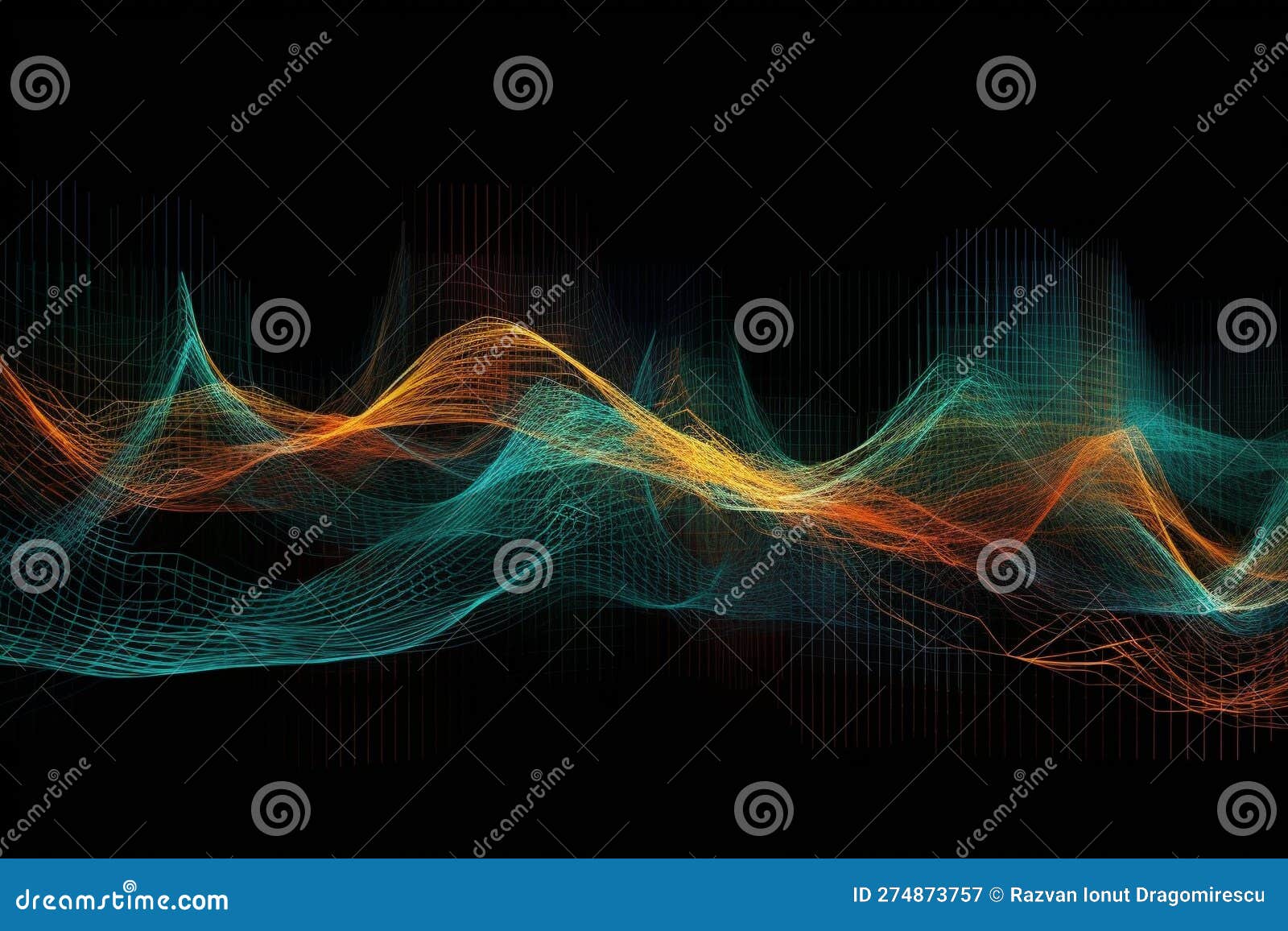 Wave Warp Abstract Background Illustration. Ai Generated Stock ...