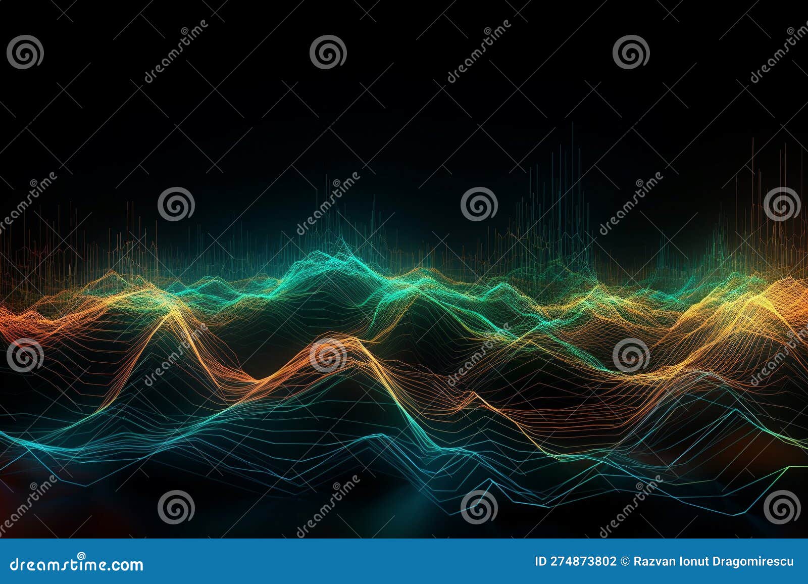 Wave Warp Abstract Background Illustration. Ai Generated Stock ...