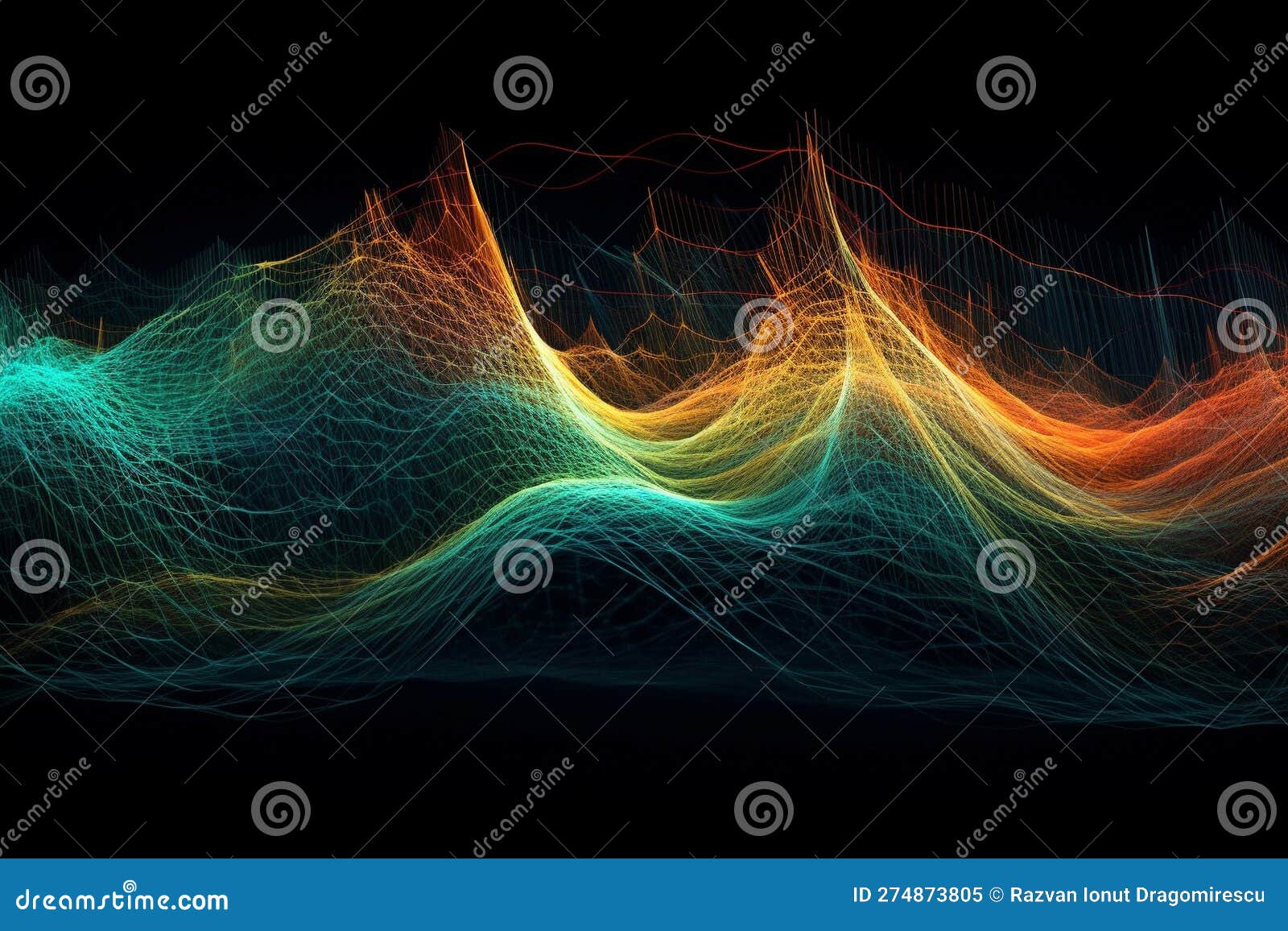 Wave Warp Abstract Background Illustration. Ai Generated Stock ...