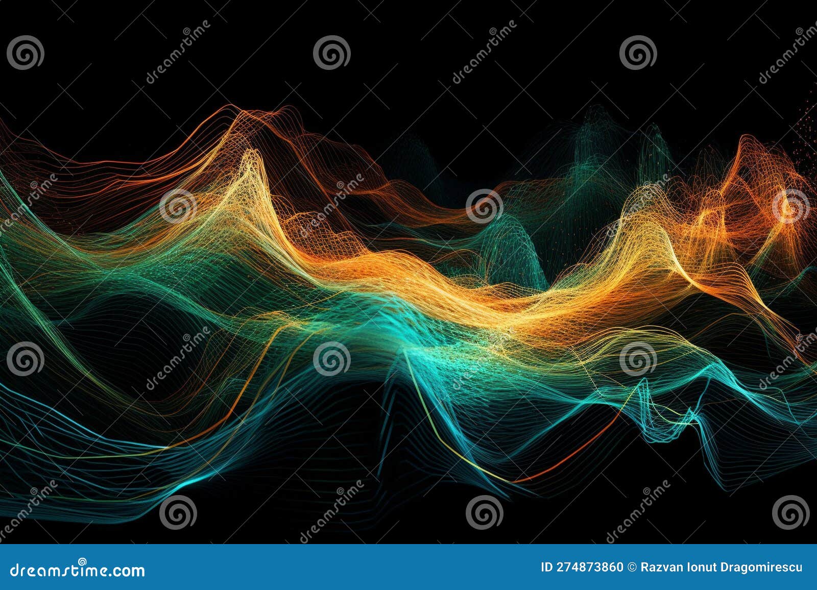 Wave Warp Abstract Background Illustration. Ai Generated Stock ...