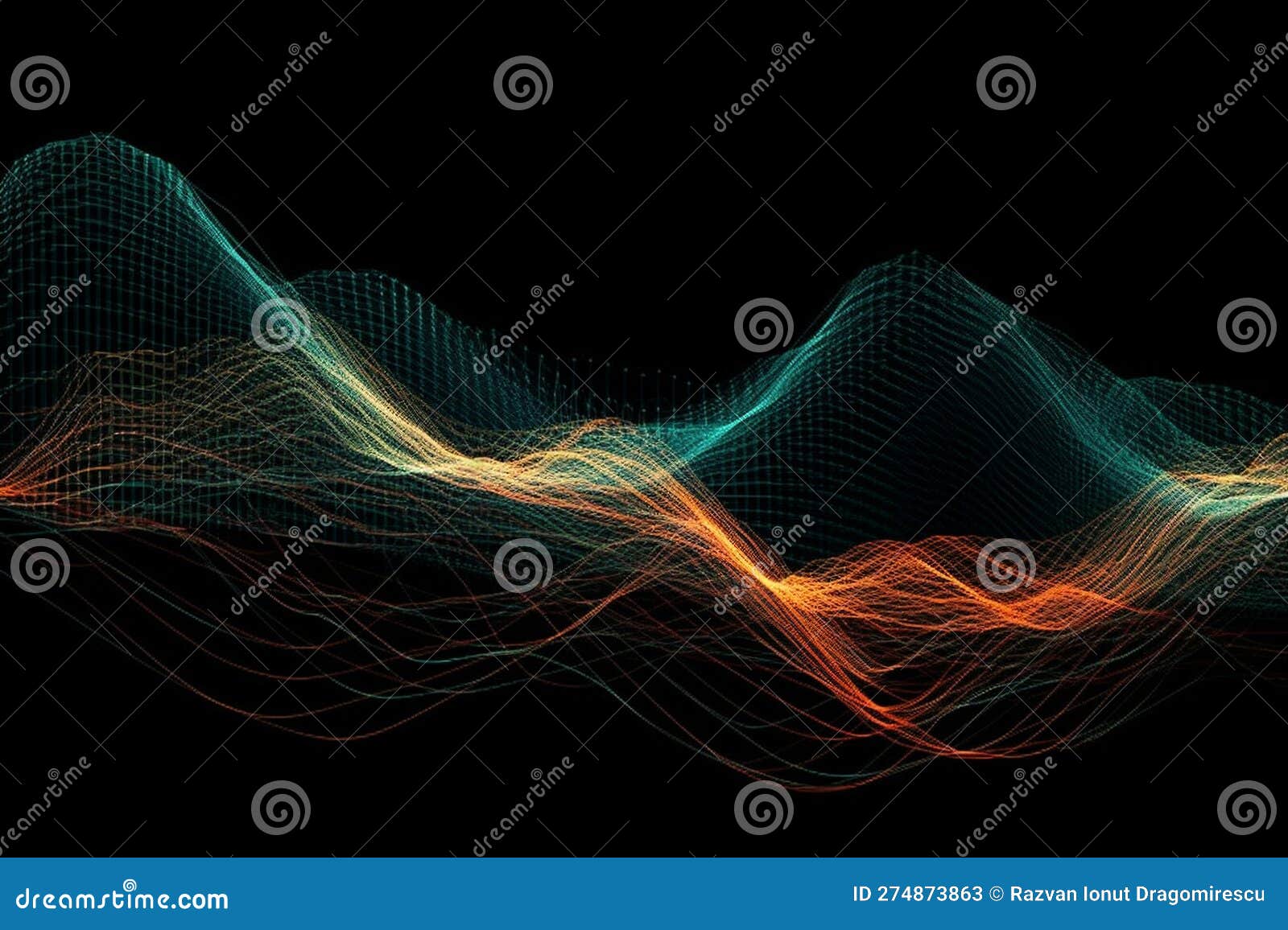 Wave Warp Abstract Background Illustration. Ai Generated Stock ...