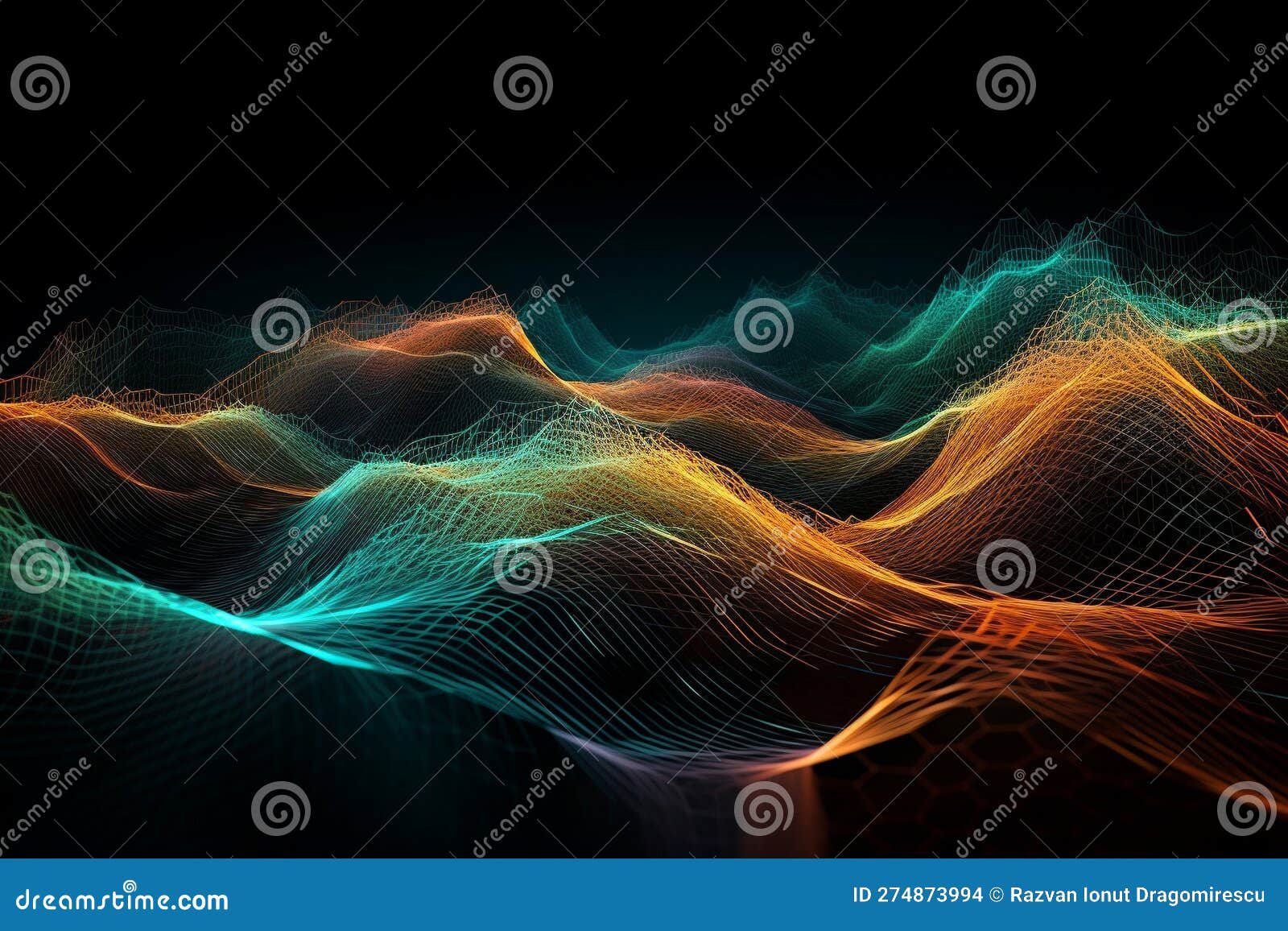Wave Warp Abstract Background Illustration. Ai Generated Stock ...