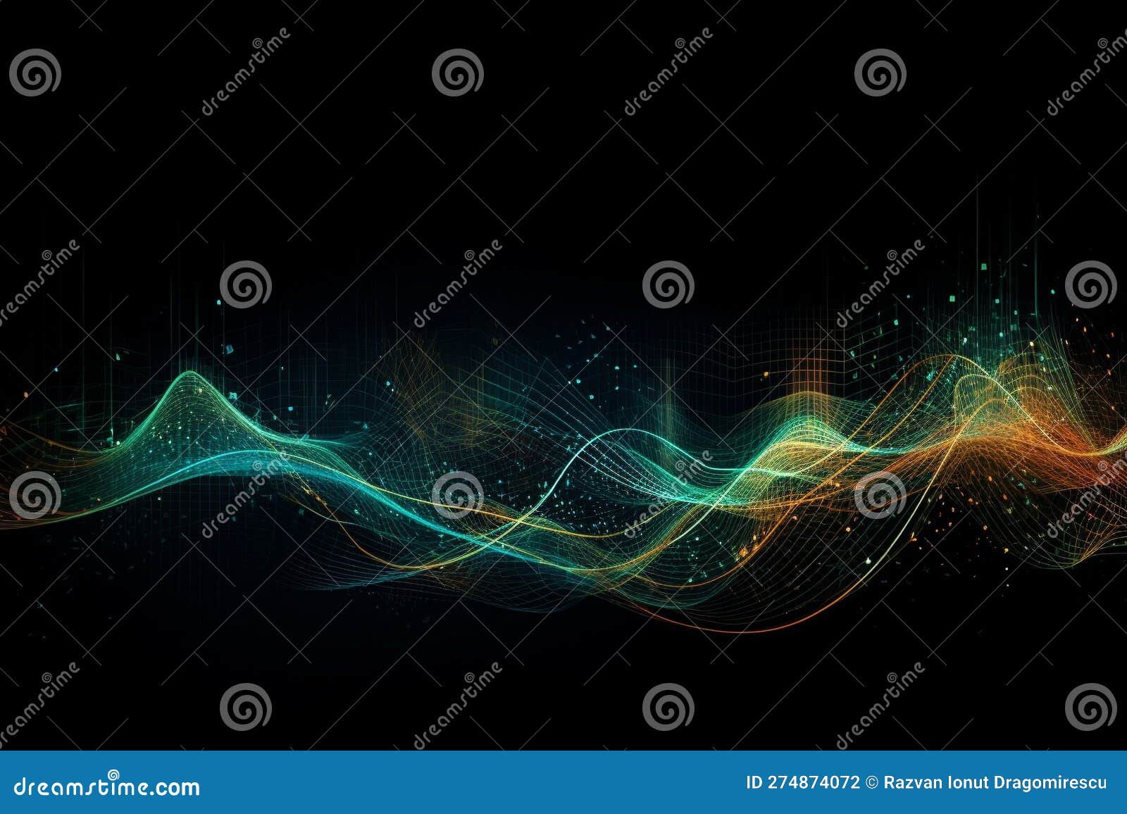 Wave Warp Abstract Background Illustration. Ai Generated Stock ...