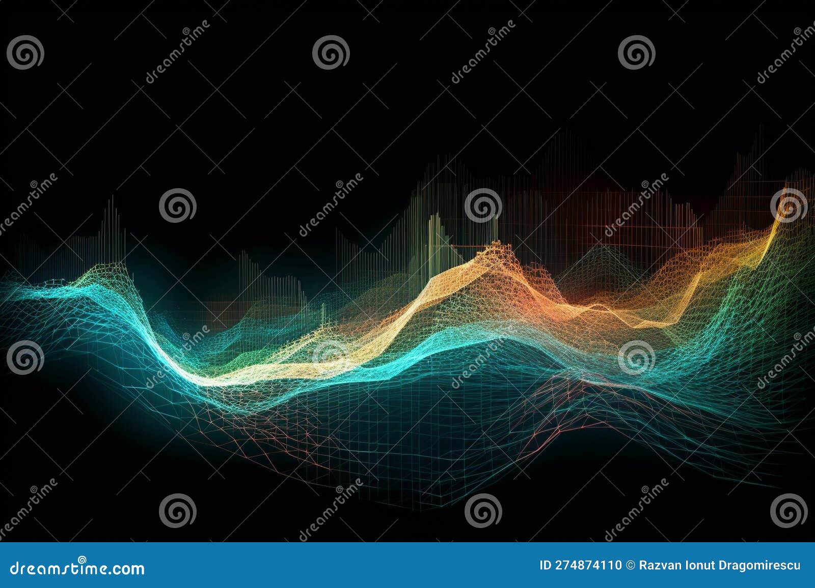 Wave Warp Abstract Background Illustration. Ai Generated Stock ...