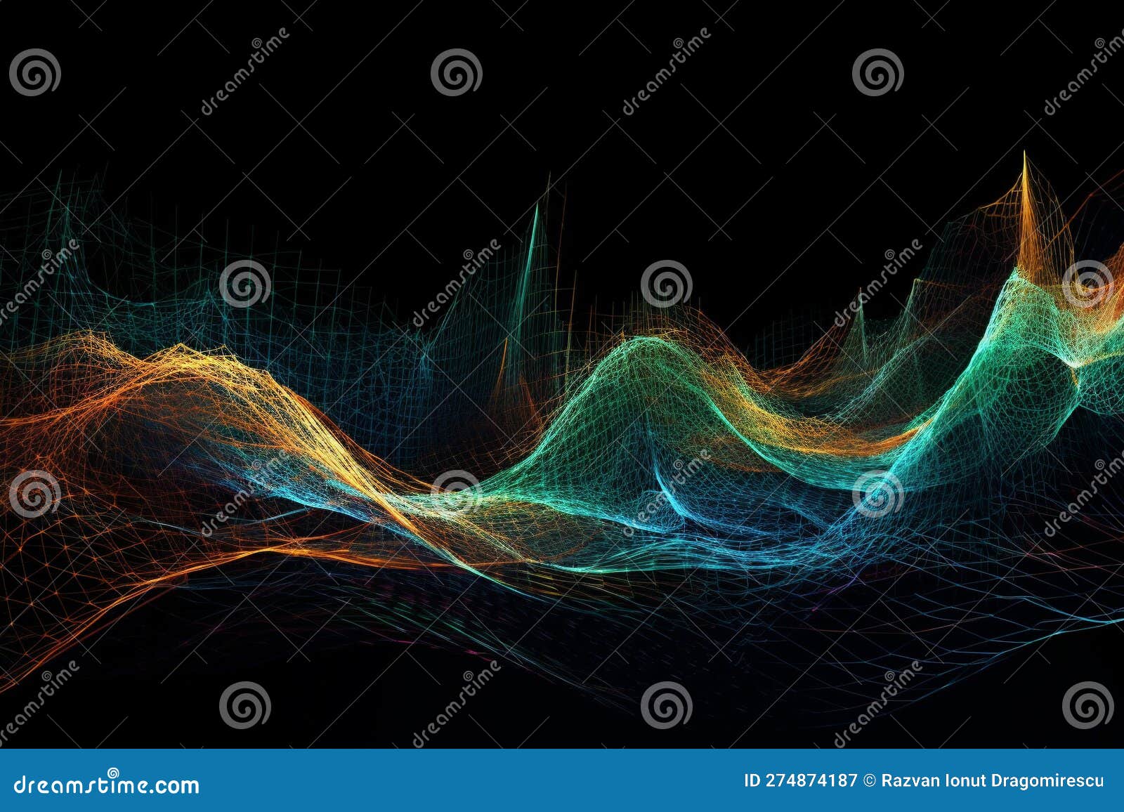Wave Warp Abstract Background Illustration. Ai Generated Stock ...