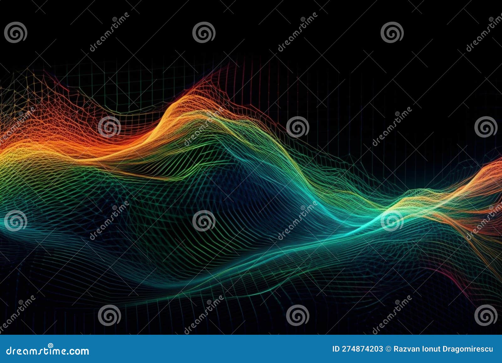Wave Warp Abstract Background Illustration. Ai Generated Stock ...