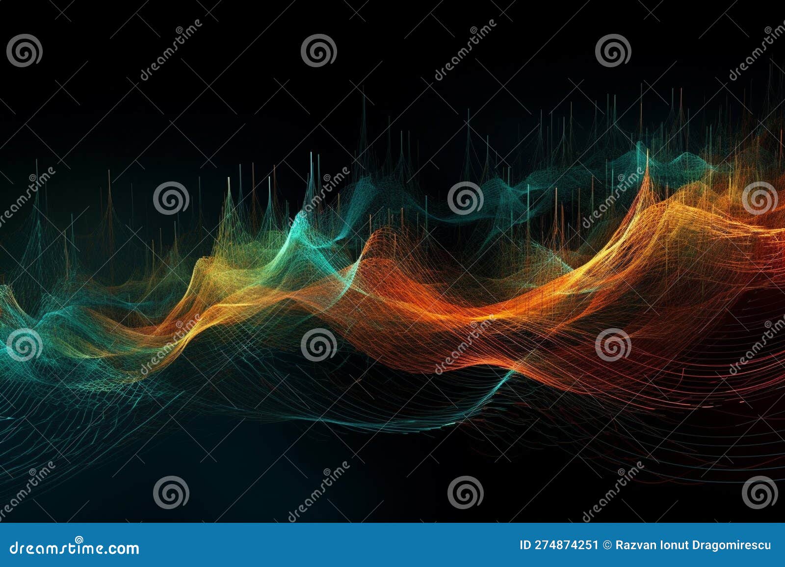 Wave Warp Abstract Background Illustration. Ai Generated Stock ...