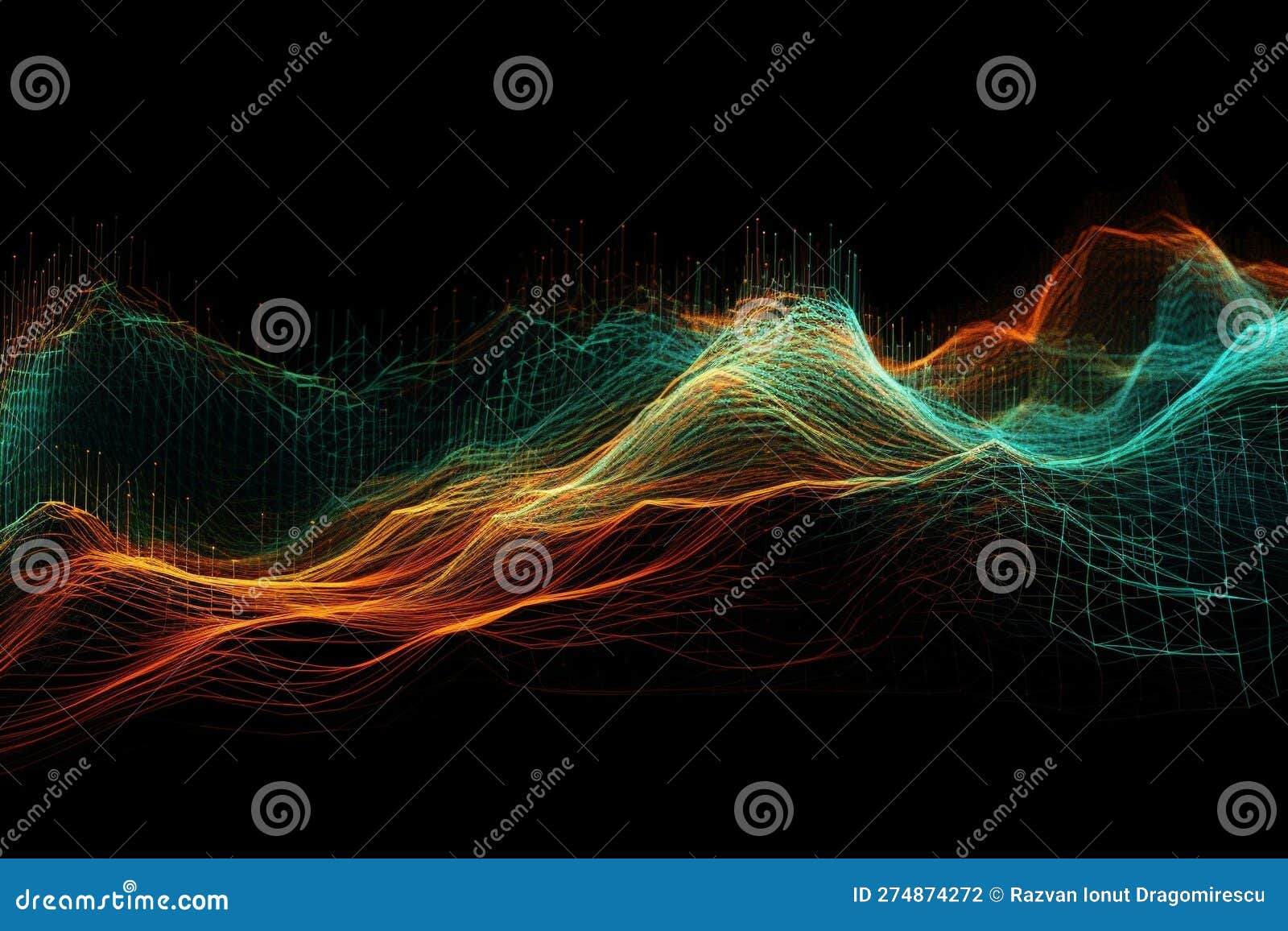 Wave Warp Abstract Background Illustration. Ai Generated Stock ...
