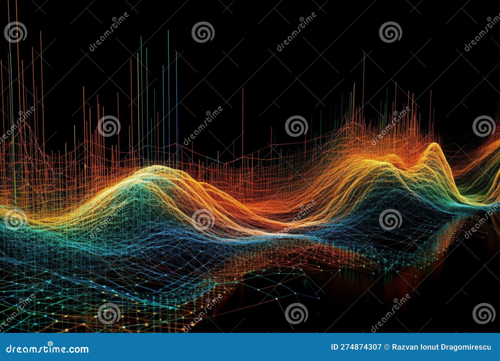 Wave Warp Abstract Background Illustration. Ai Generated Stock ...