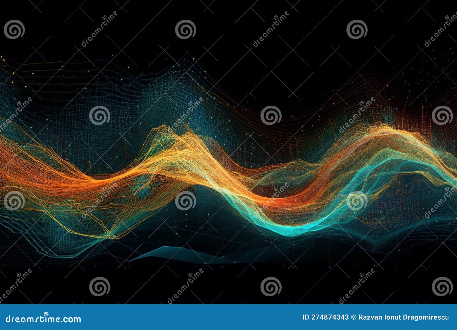 Wave Warp Abstract Background Illustration. Ai Generated Stock ...