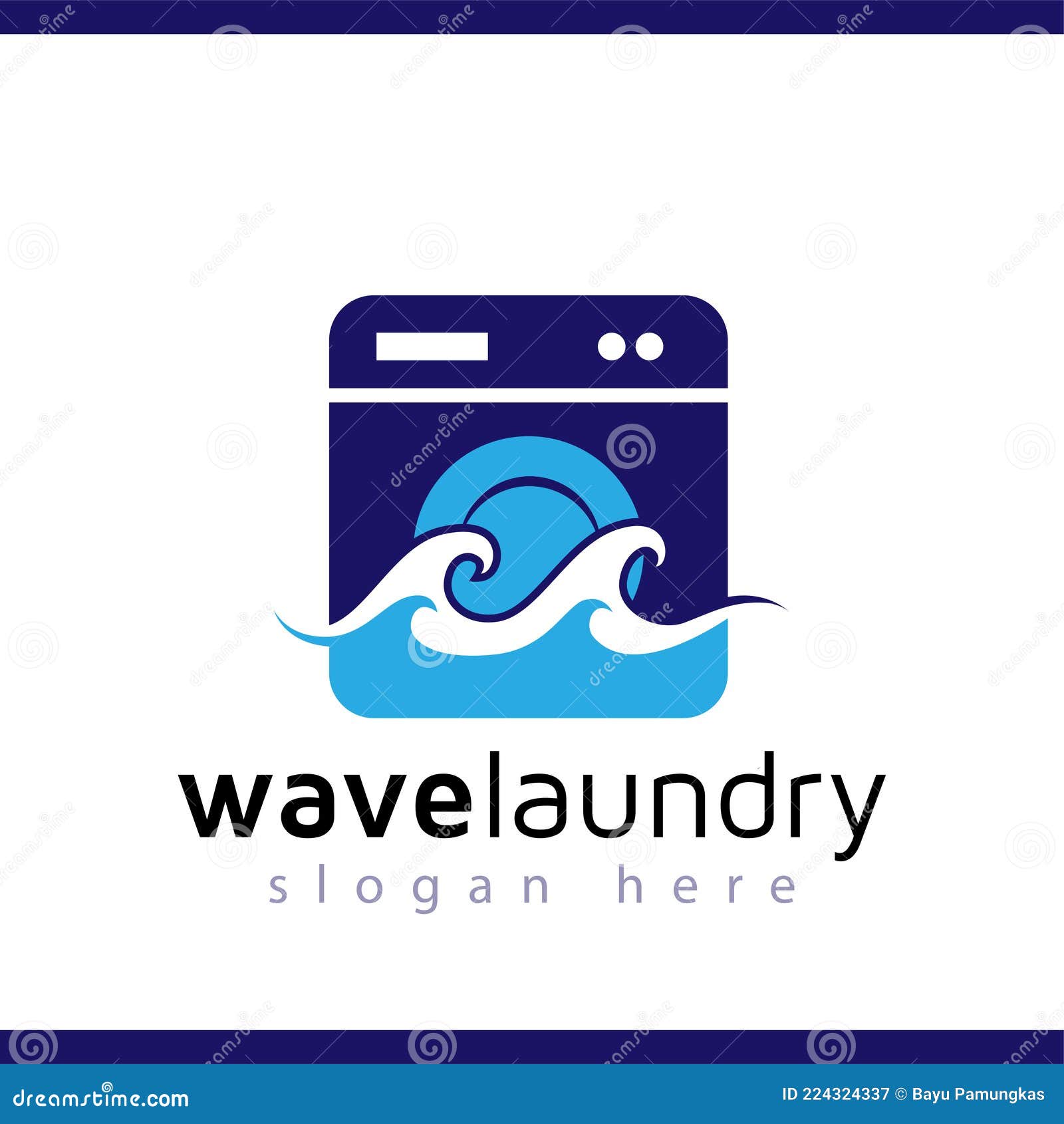 Wave Washer Laundry Logo Vector Element. Laundry Logo Template Stock ...