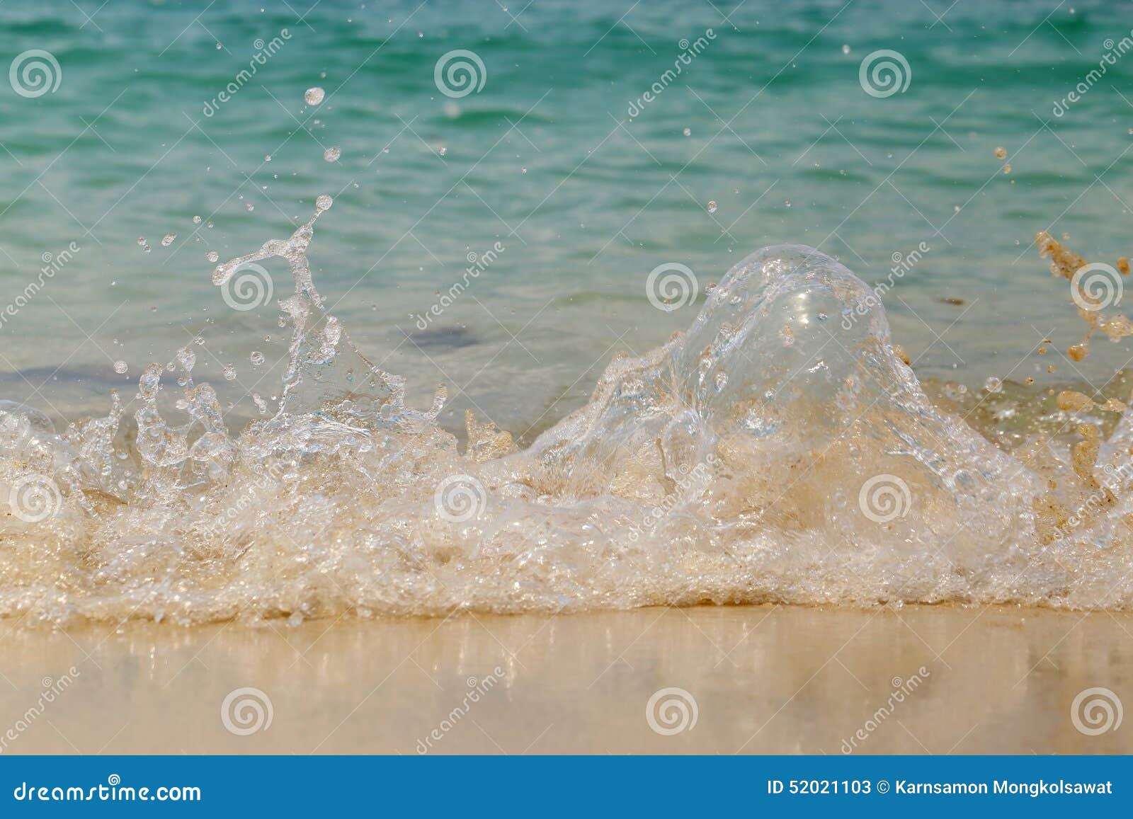 Wave Washing Up Onto Sand Beach Stock Image - Image of concept, fresh ...
