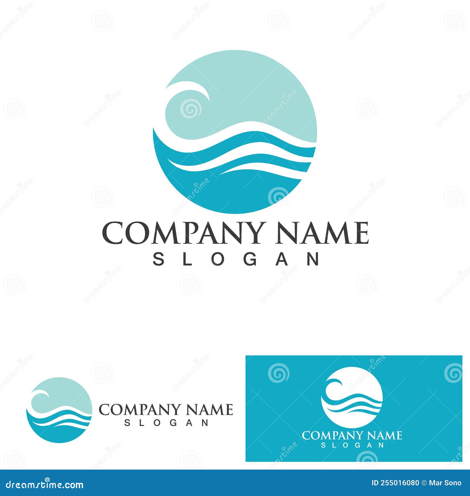 Wave water beach logo stock illustration. Illustration of white - 255016080