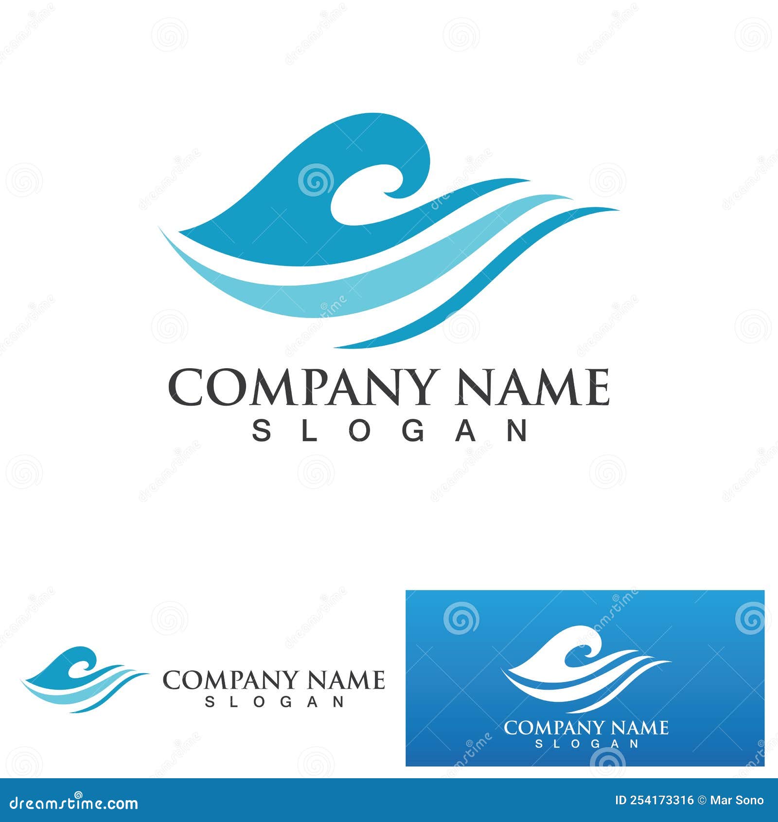 Wave Water Beach Logo and Symbol Vector Illustration Stock Vector ...