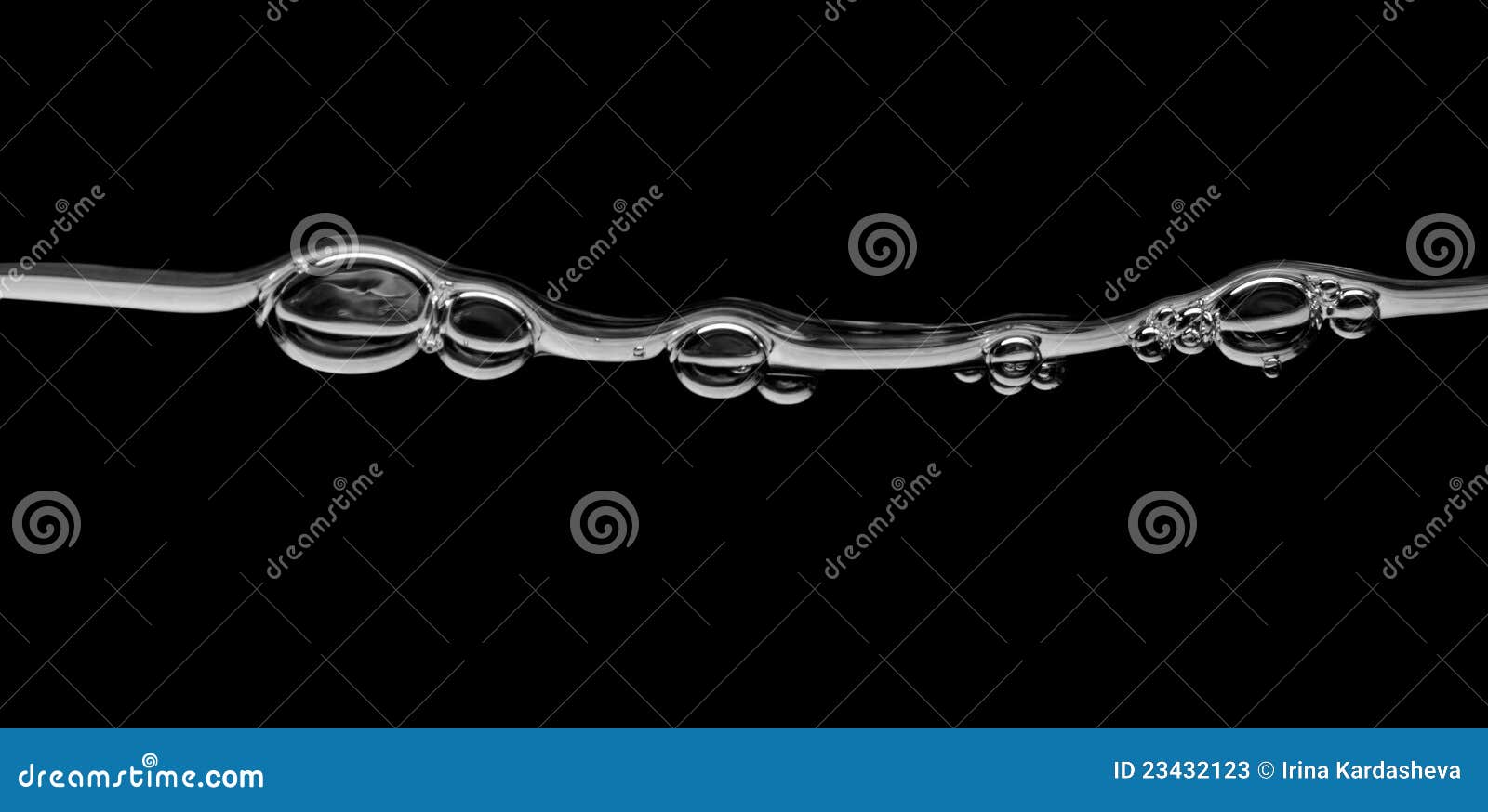 Wave of Water on a Black Background Stock Image - Image of nature ...